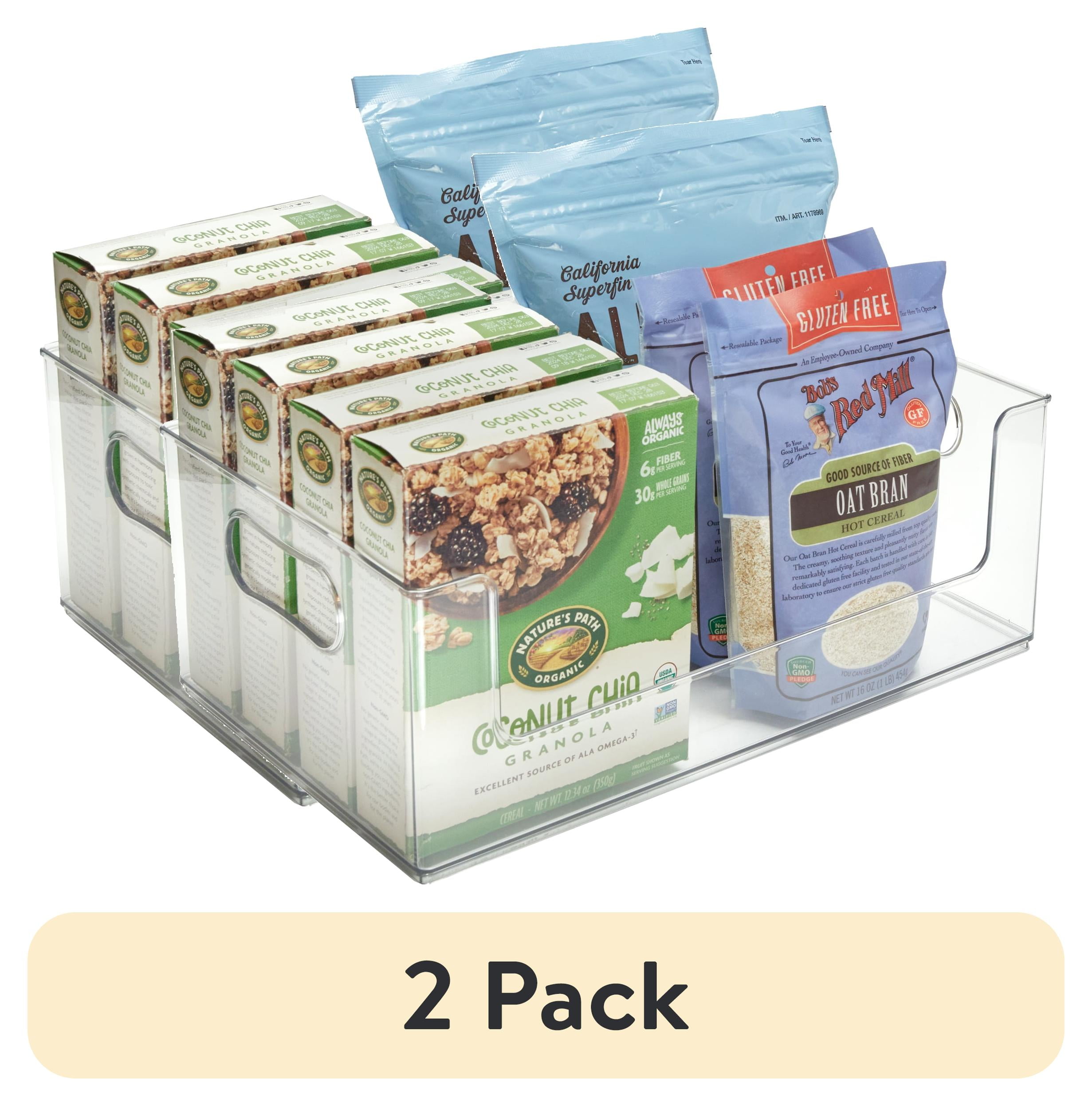 (2 pack) The Home Edit XL Open Front Storage Bin for Kitchen 16" x 10 ...