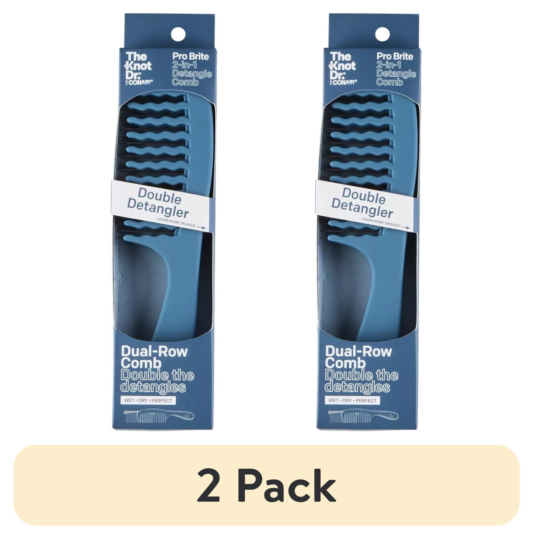 (2 pack) The Knot Dr. For Conair Pro Brite 2-in-1 Detangle Dual-Row ...