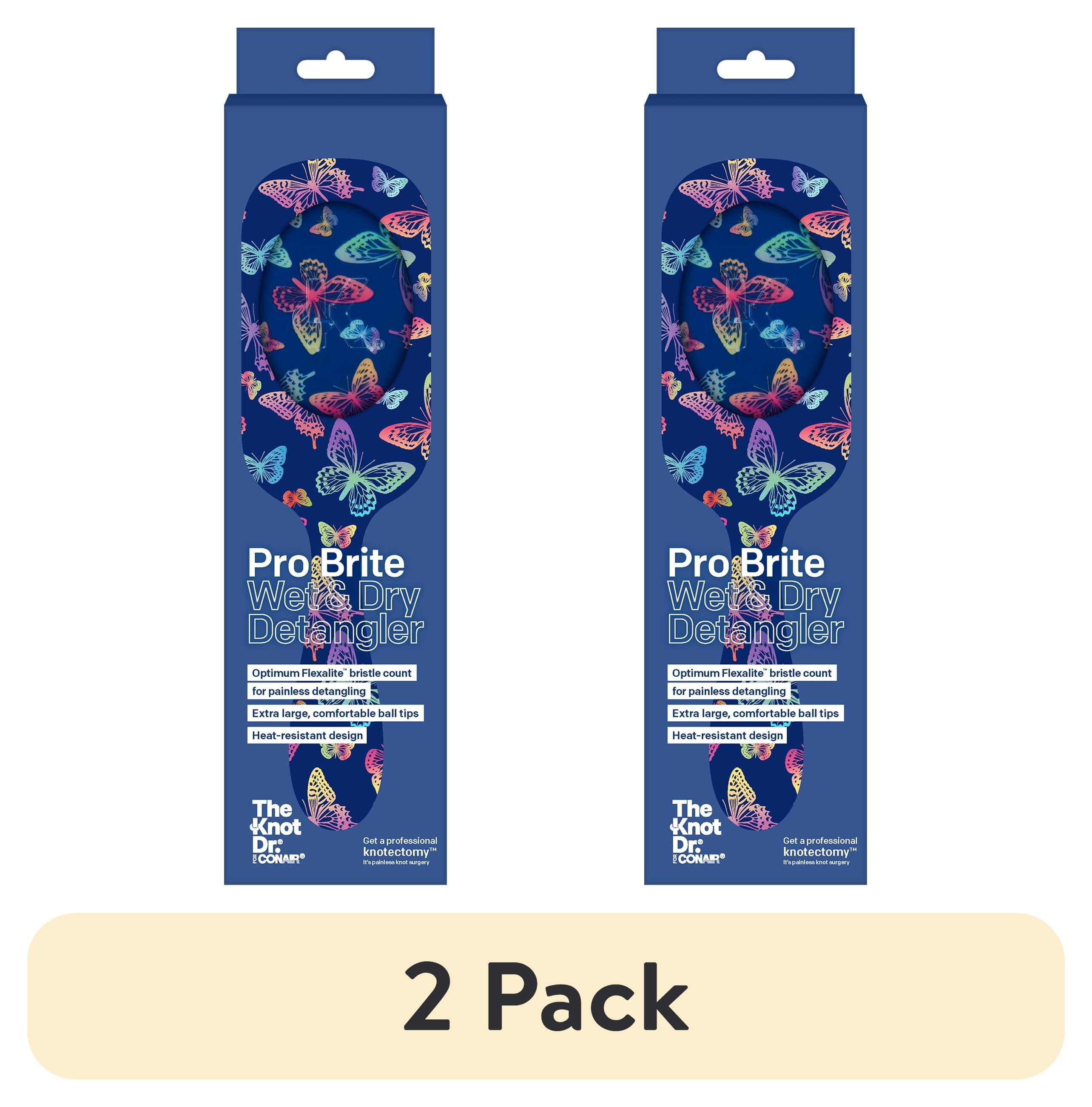 (2 pack) The Knot Dr. for Conair Pro Brite Wet & Dry Detangler Brush ...