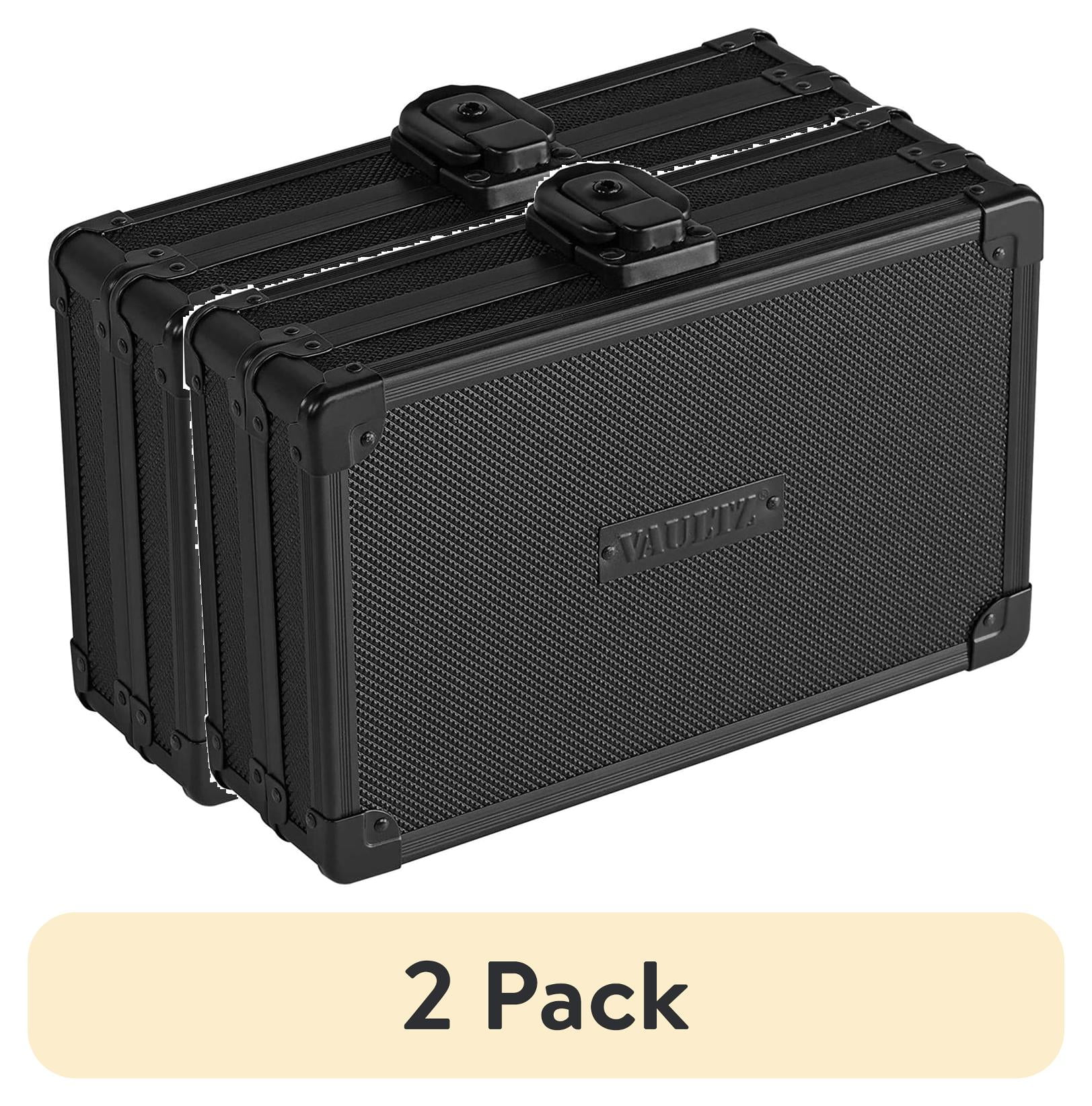 (2 pack) The Vaultz Locking Supplies and Pencil Box- Black Box ...