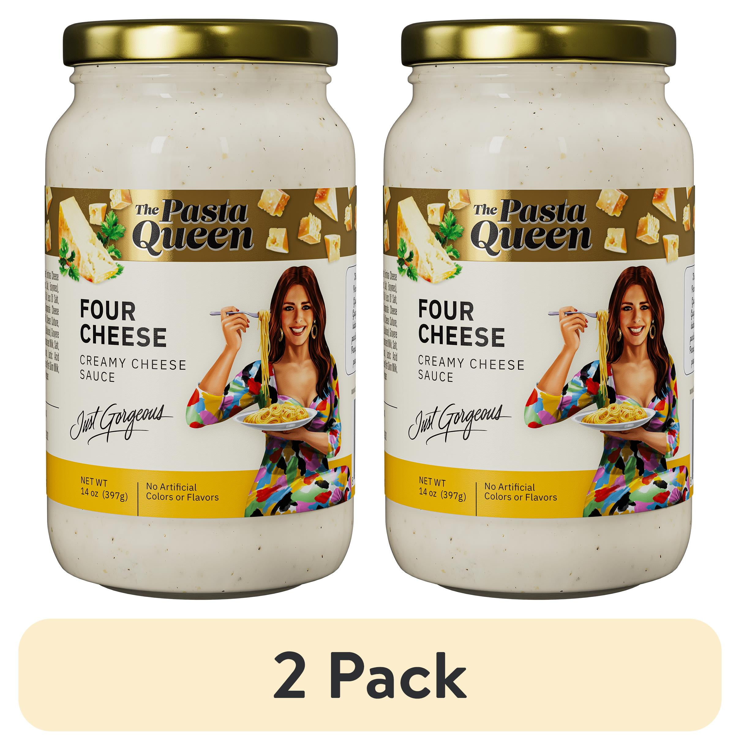 (2 pack) The Pasta Queen Four Cheese Sauce, 14 oz Jar - Walmart.com