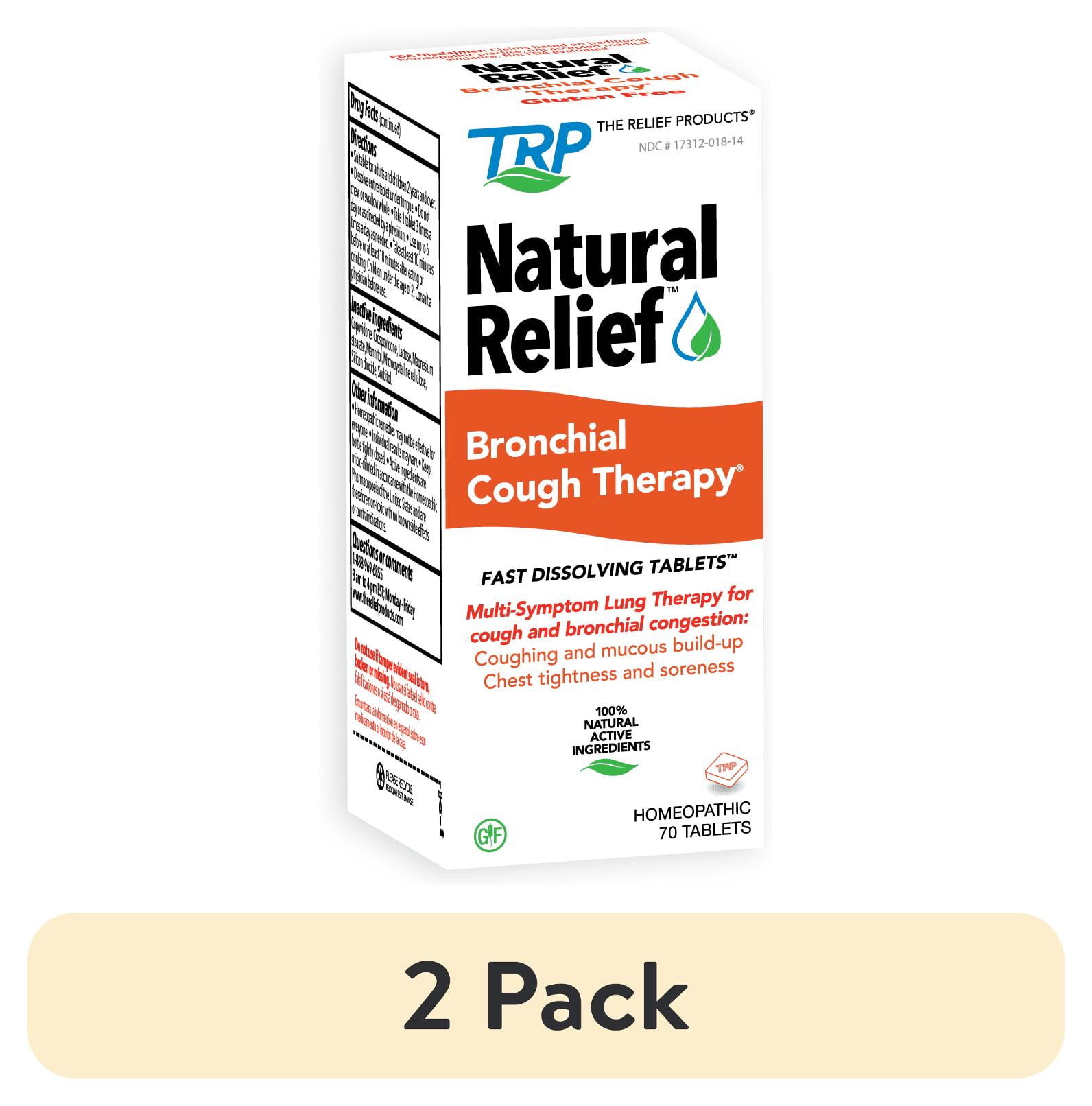 (2 pack) The Relief Products® Bronchial Cough Therapy® Fast Dissolving ...