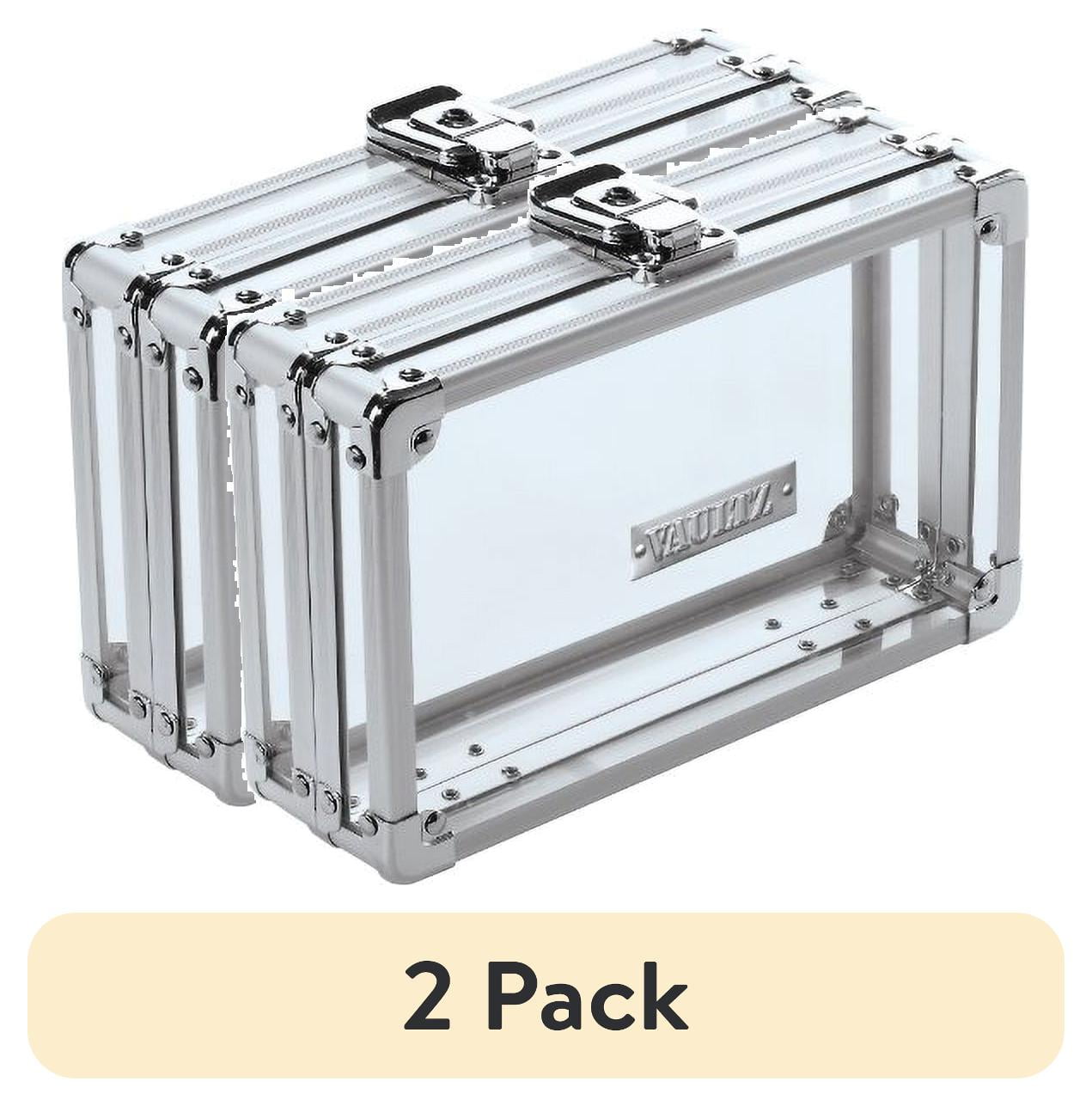 (2 pack) The Vaultz Locking Supplies and Pencil Box in Clear, for ...