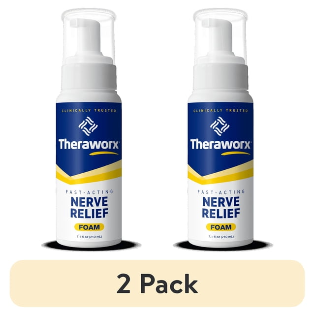 (2 pack) Theraworx Fast-Acting Nerve Relief Foam, Soothes Aggravated ...