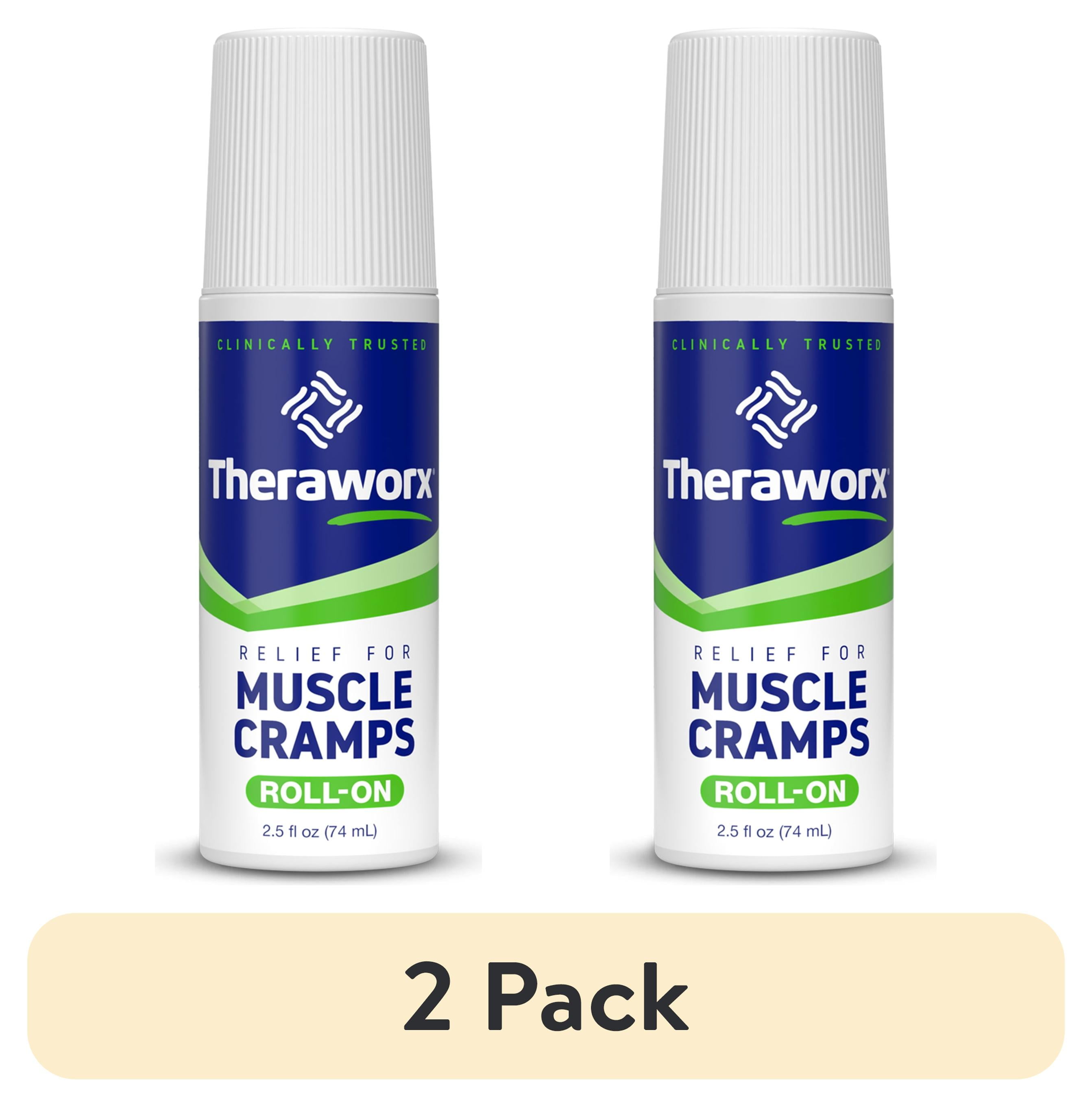 (2 pack) Theraworx Muscle Cramps Roll-On, Helps relieve Muscle Cramps ...