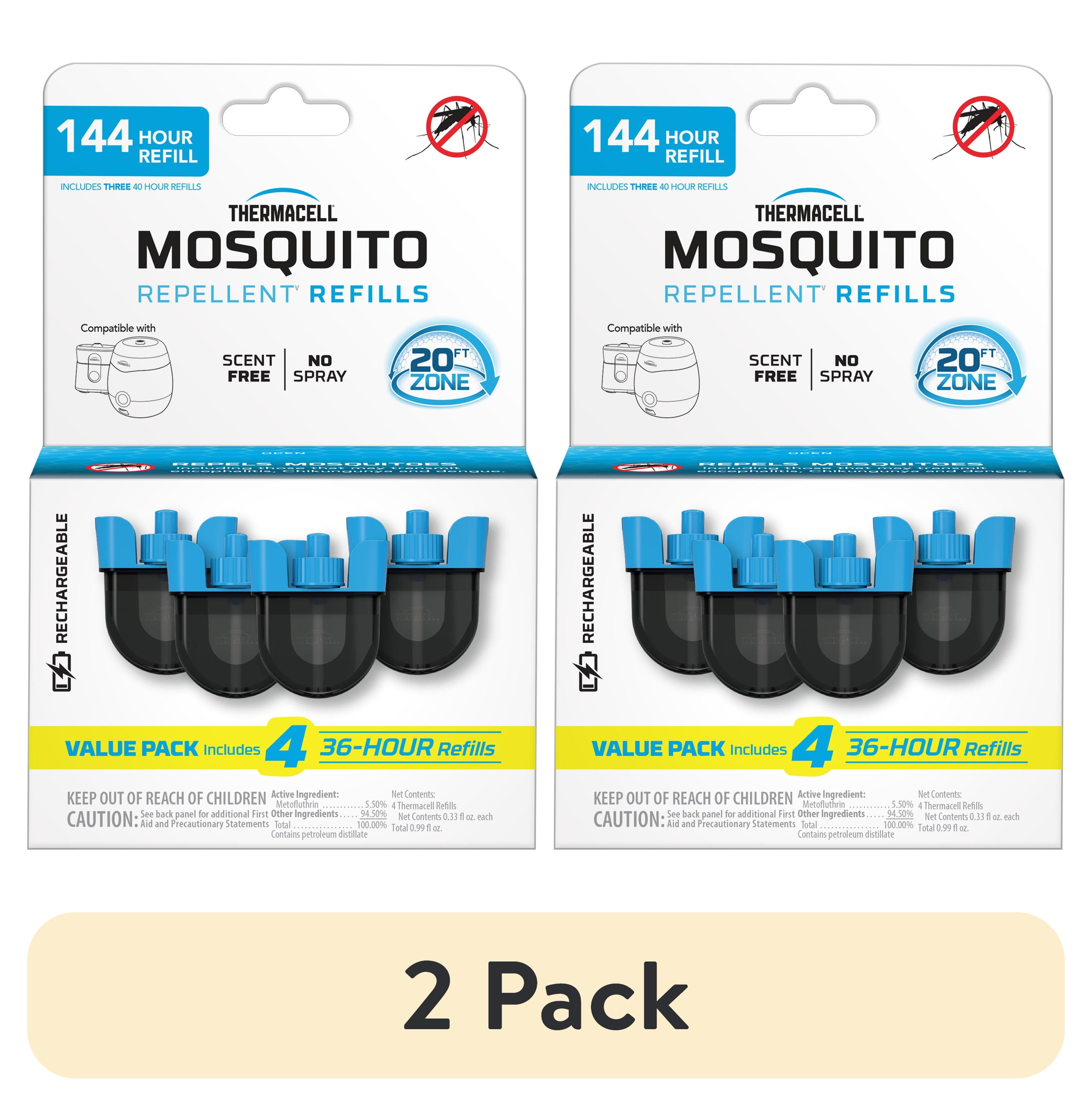 (2 pack) Thermacell E-ZoneGuard Rechargeable Mosquito Repellent Refill ...