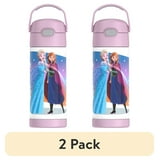 (2 pack) Thermos Stainless Steel Funtainer Water Bottle with Straw, Frozen, 14 Fluid Ounces ...