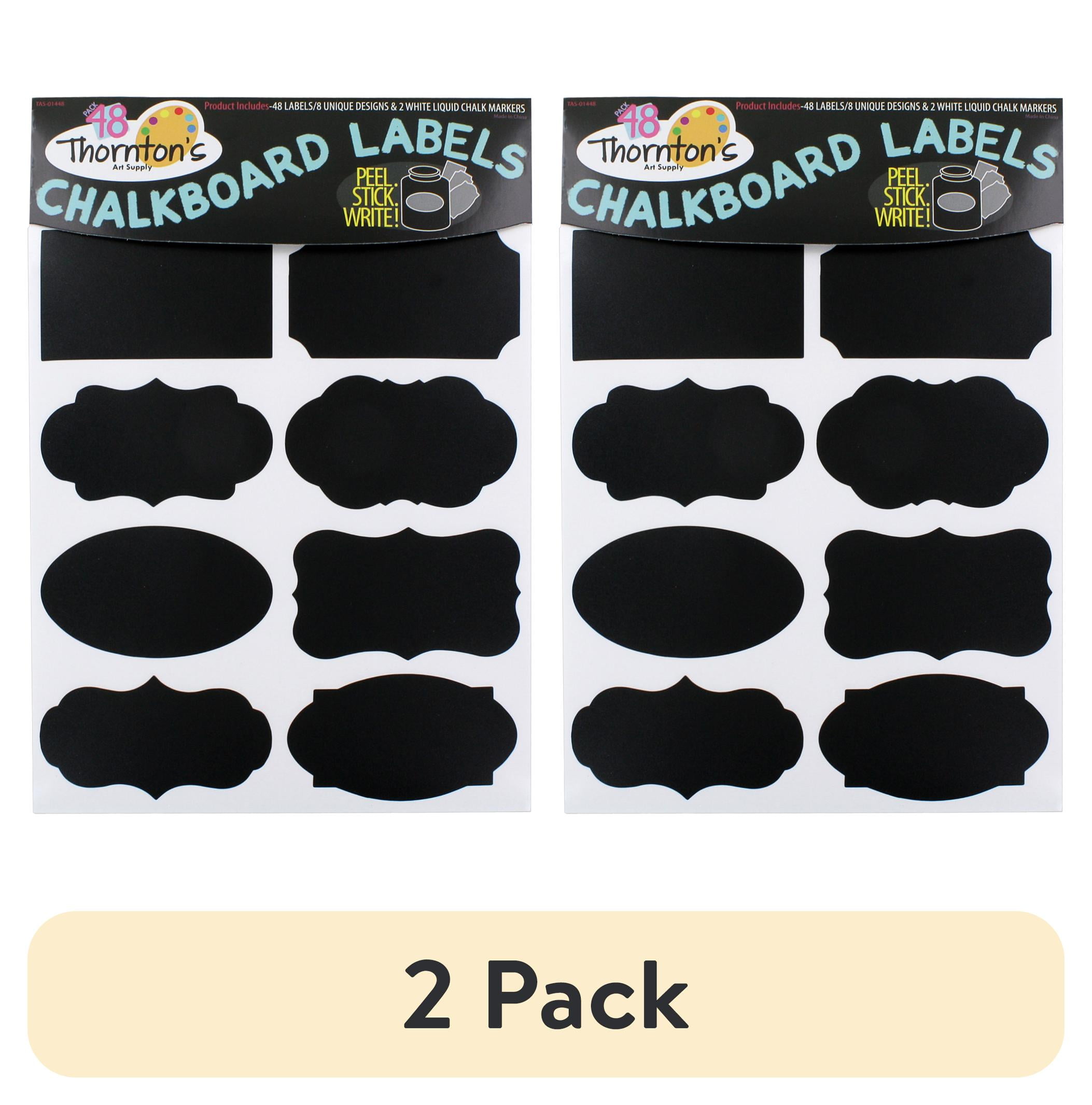 (2 pack) Thornton's Art Supply Premium Chalkboard Labels with 2 White ...