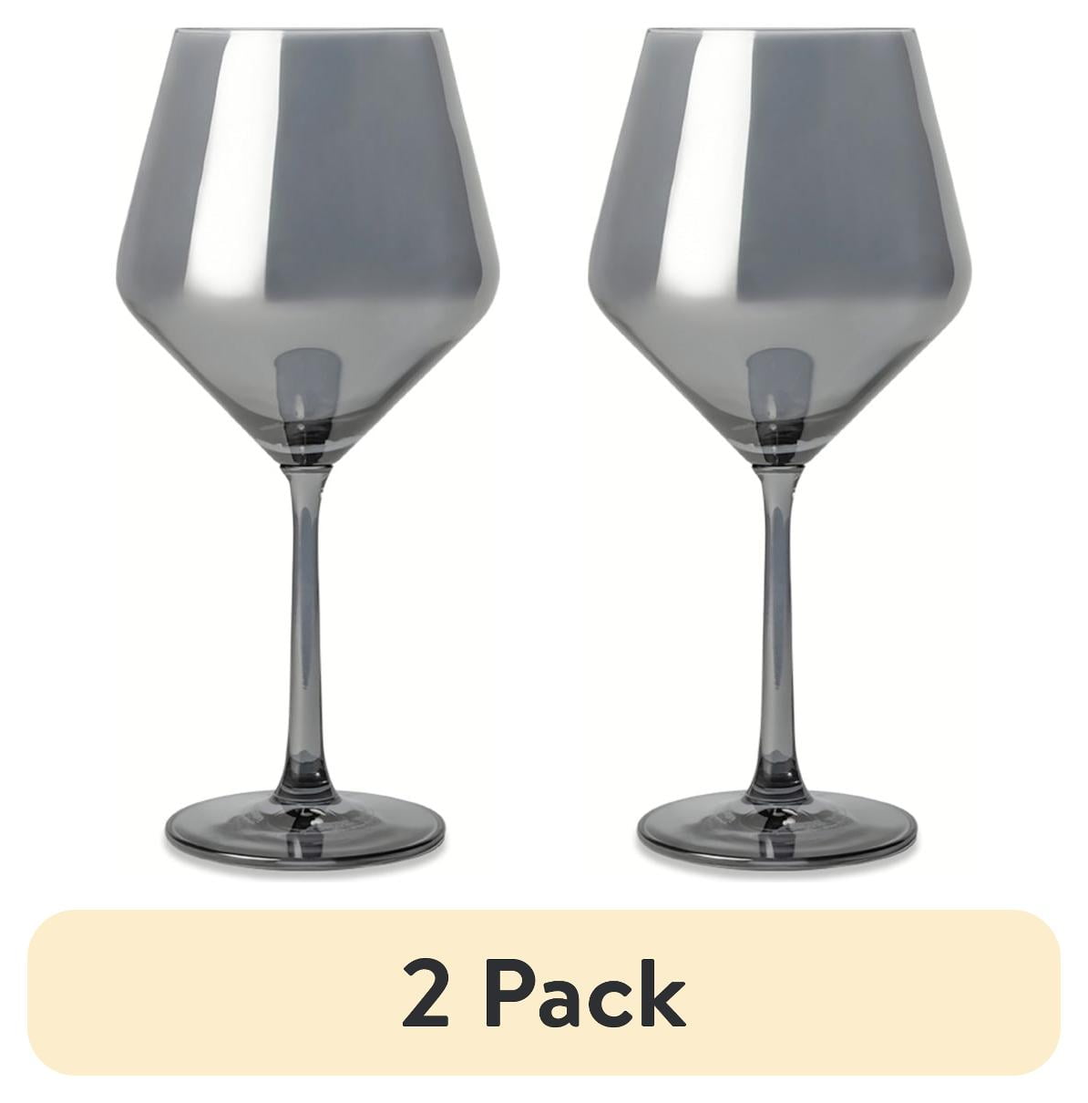 Thyme & Table Angled Wine Glass - Smoke Finish - Walmart.com