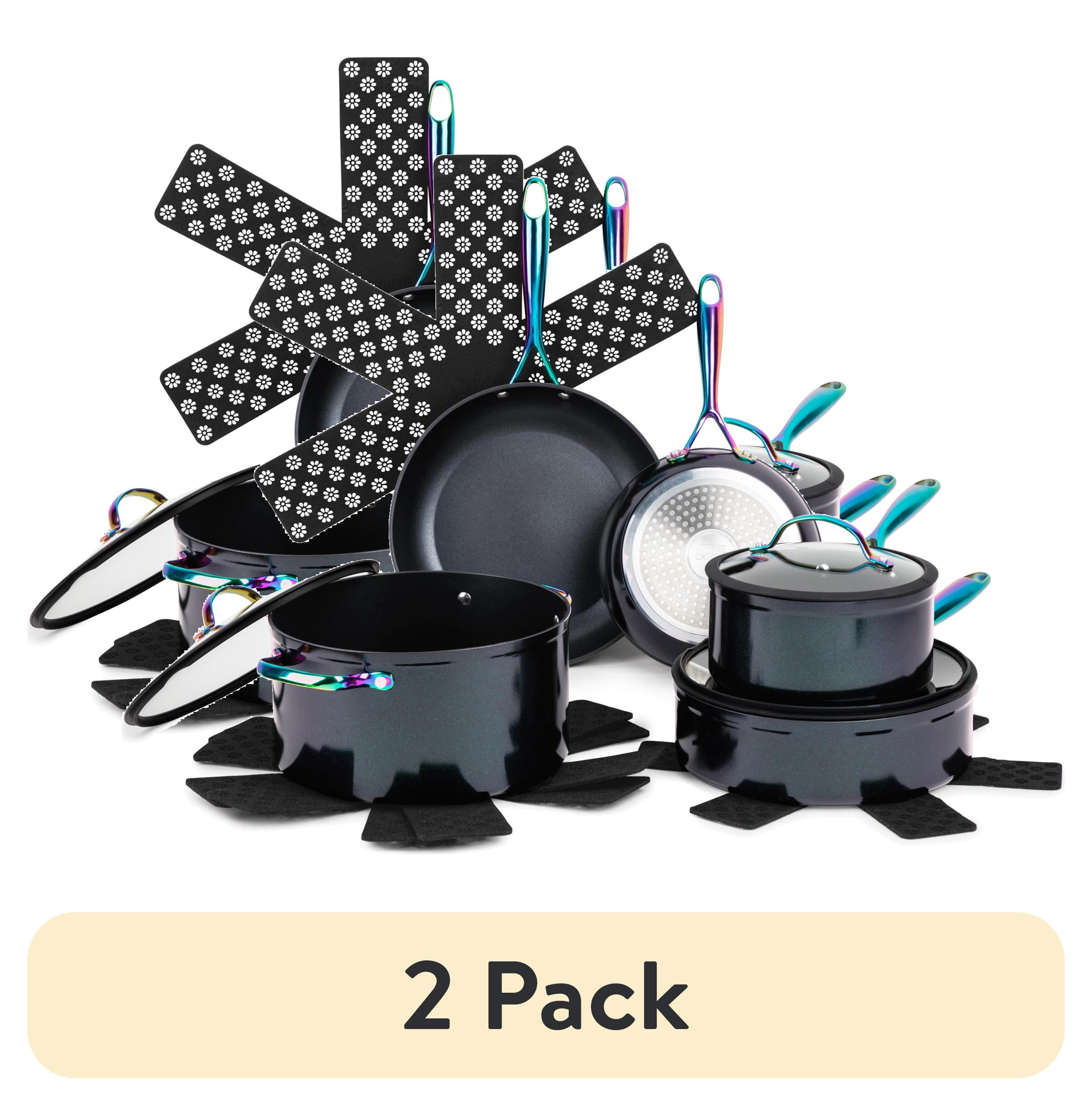 Free Shipping! Thyme & Table 12-Piece Non-Stick Ceramic Cookware Set ...