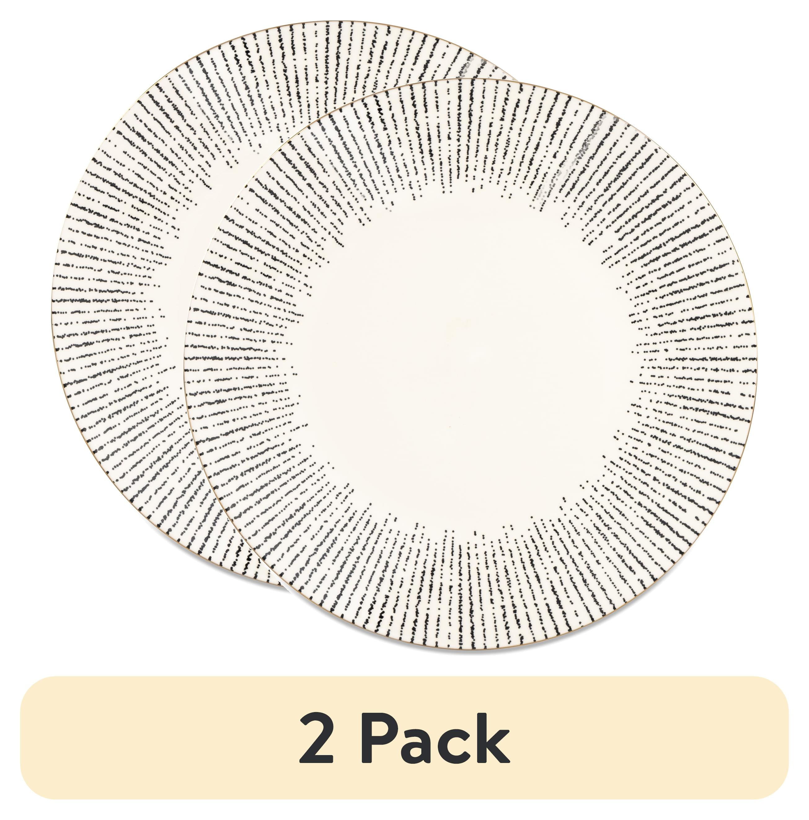 Thyme & Table Stoneware Dinner Plate Riley Collection 2 Pack Unique ...