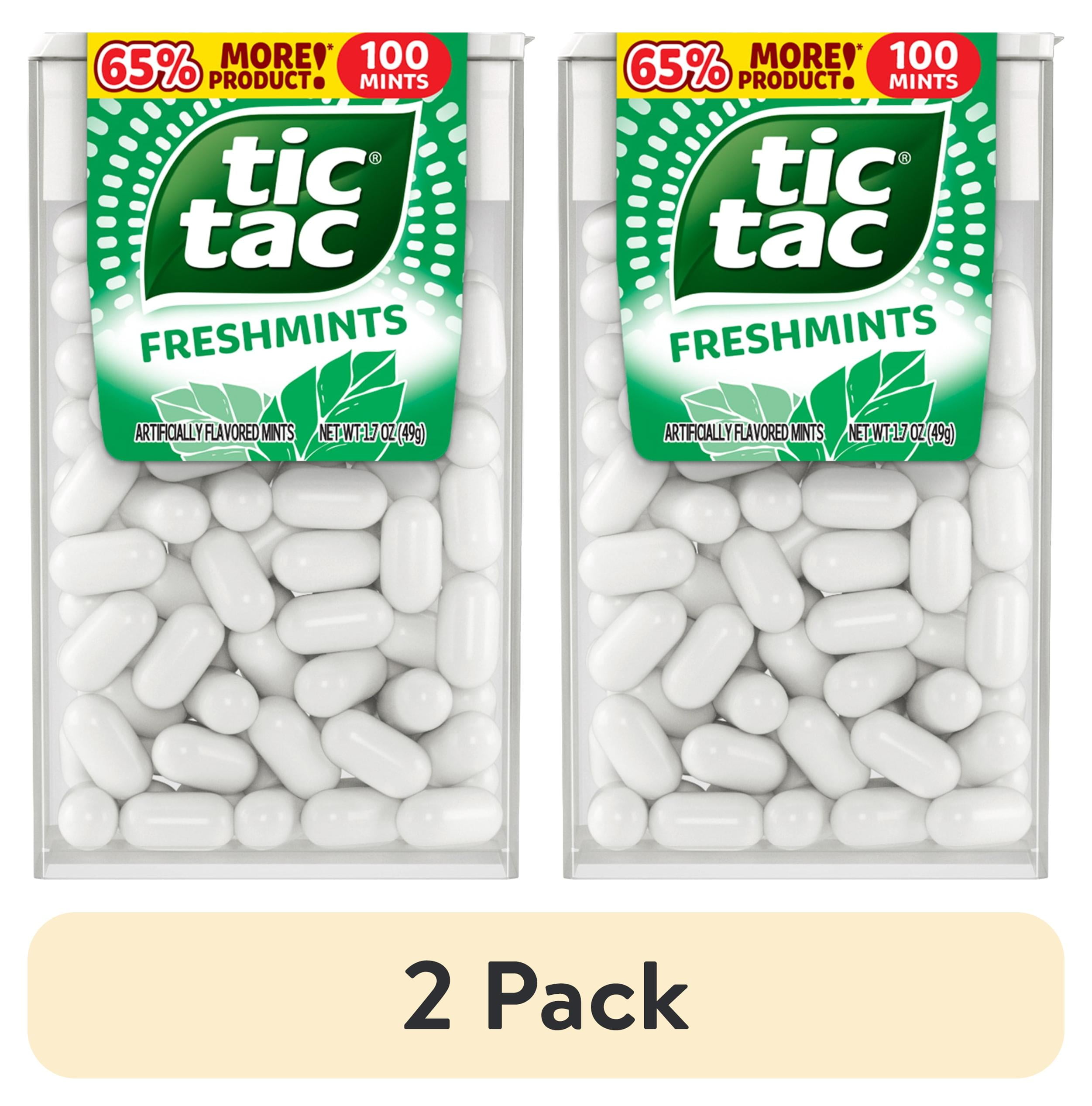 (2 pack) Tic Tac Freshmint Breath Mints, On-The-Go Refreshment, 1.7 oz ...