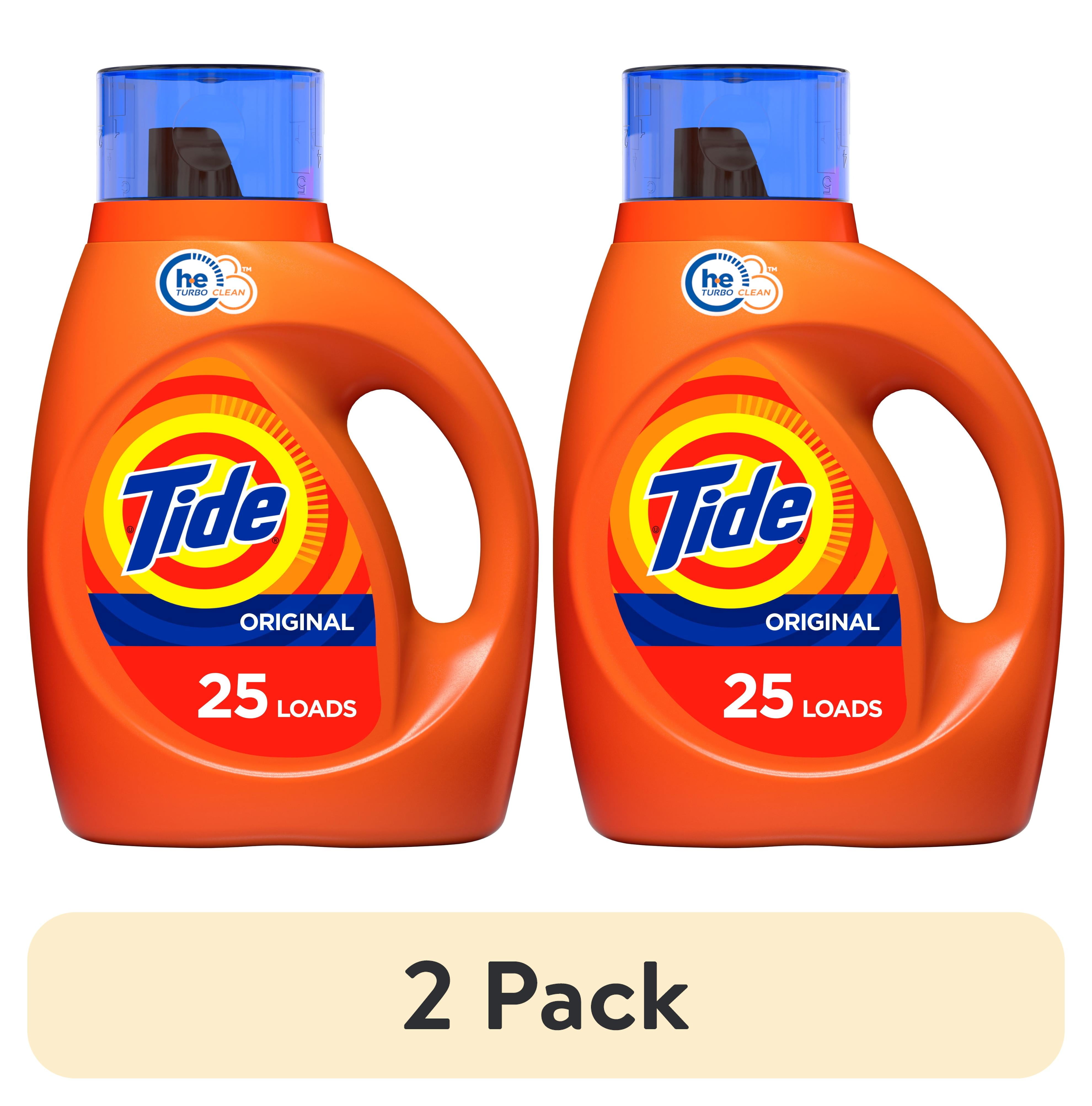 (2 pack) Tide Original HE, 25 Loads Liquid Laundry Detergent, Original ...
