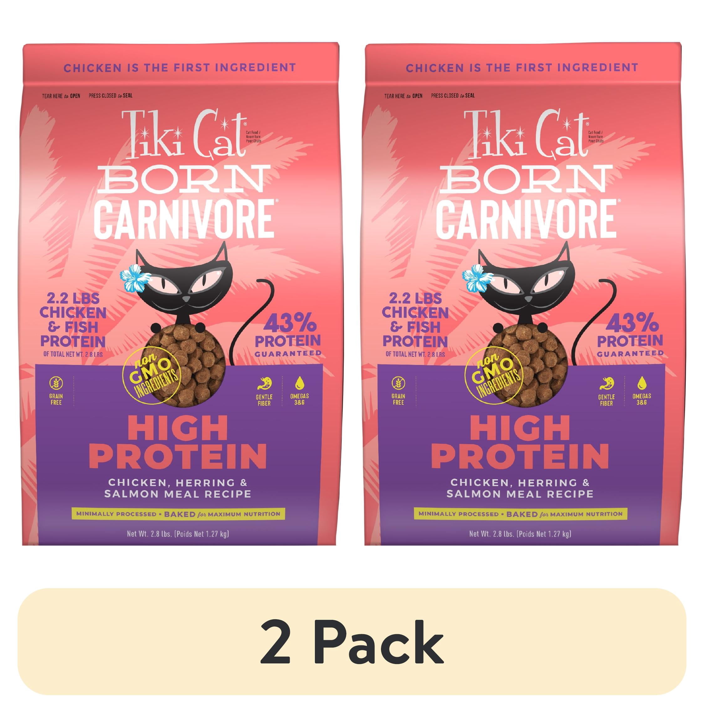 (2 pack) Tiki Cat Born Carnivore High Protein Dry Cat Food, Chicken ...