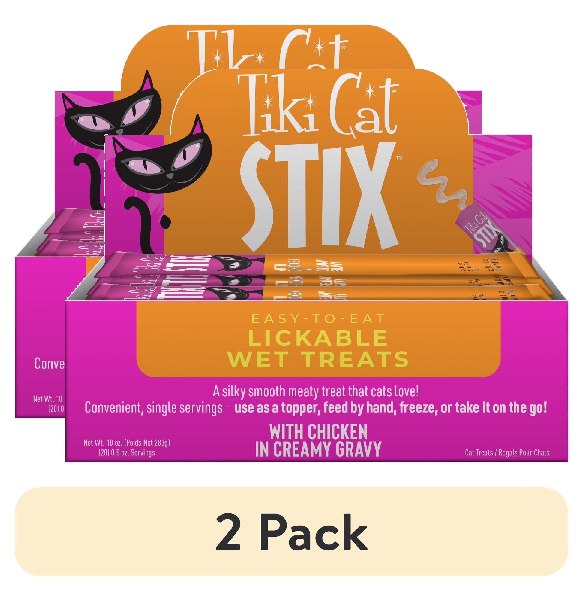 (2 pack) Tiki Cat Stix Wet Cat Treats, Chicken, 0.5 oz. Tubes (20 Count ...