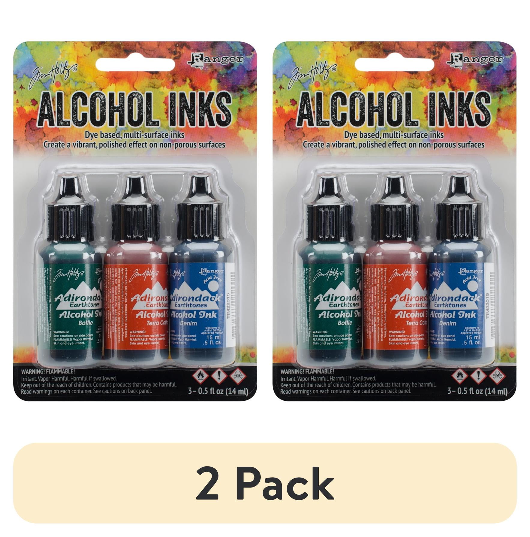 (2 pack) Tim Holtz Alcohol Ink .5oz 3/Pkg-Rustic Lodge-Bottle/Terra ...