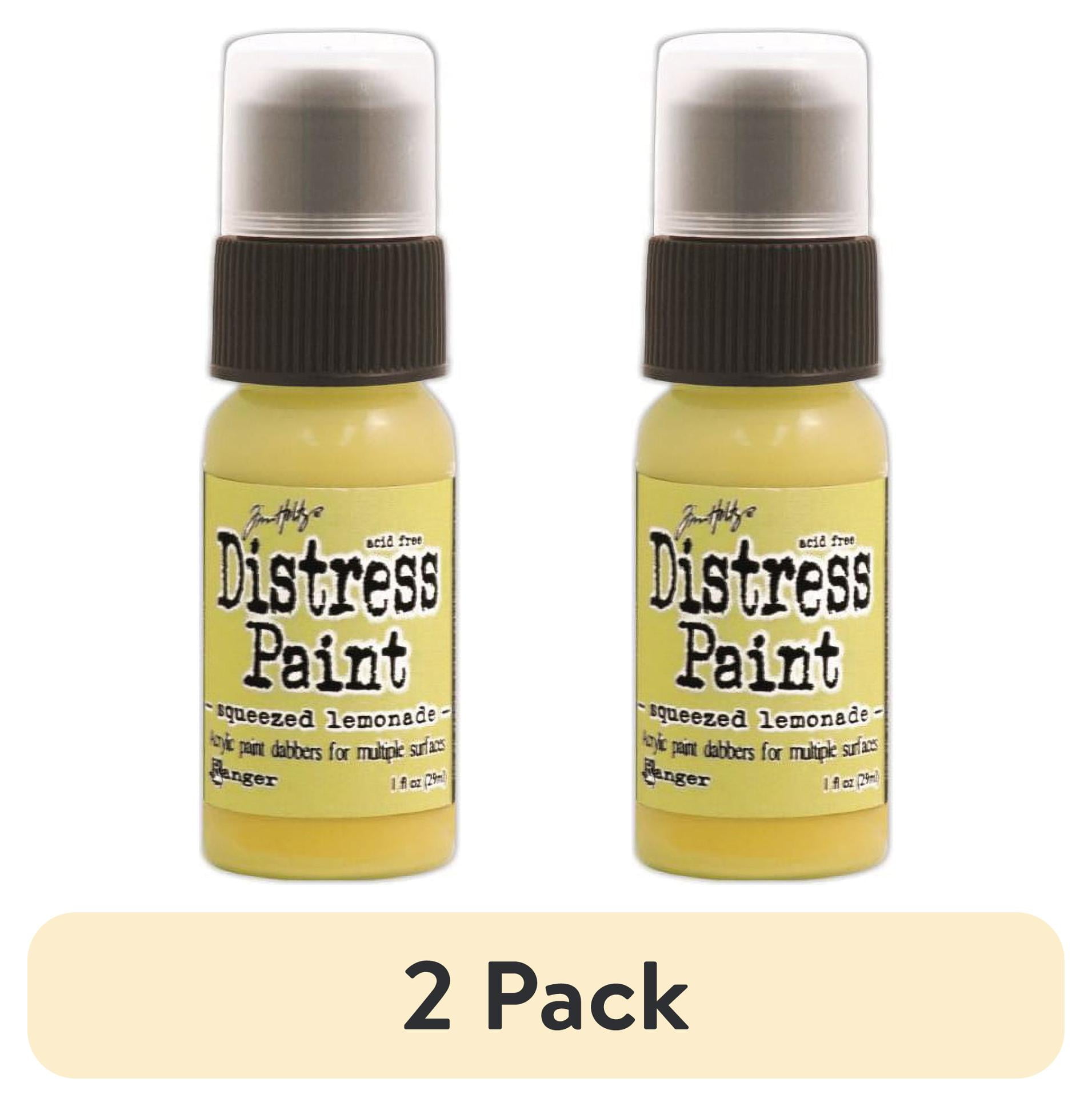 (2 pack) Tim Holtz Distress Paint Dabber 1oz-Squeezed Lemonade ...