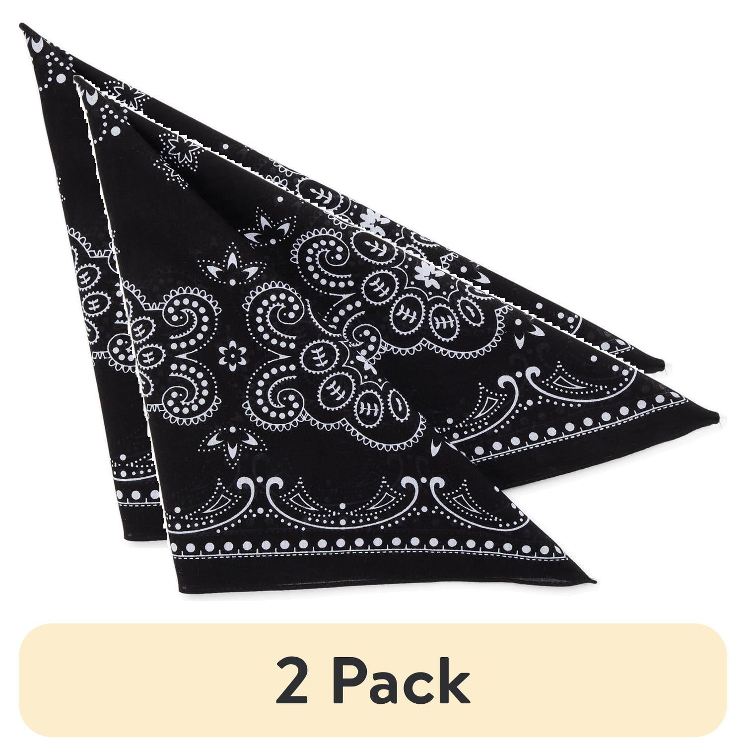 (2 pack) Time and Tru Women's Western Star Bandana, Black Soot, One ...