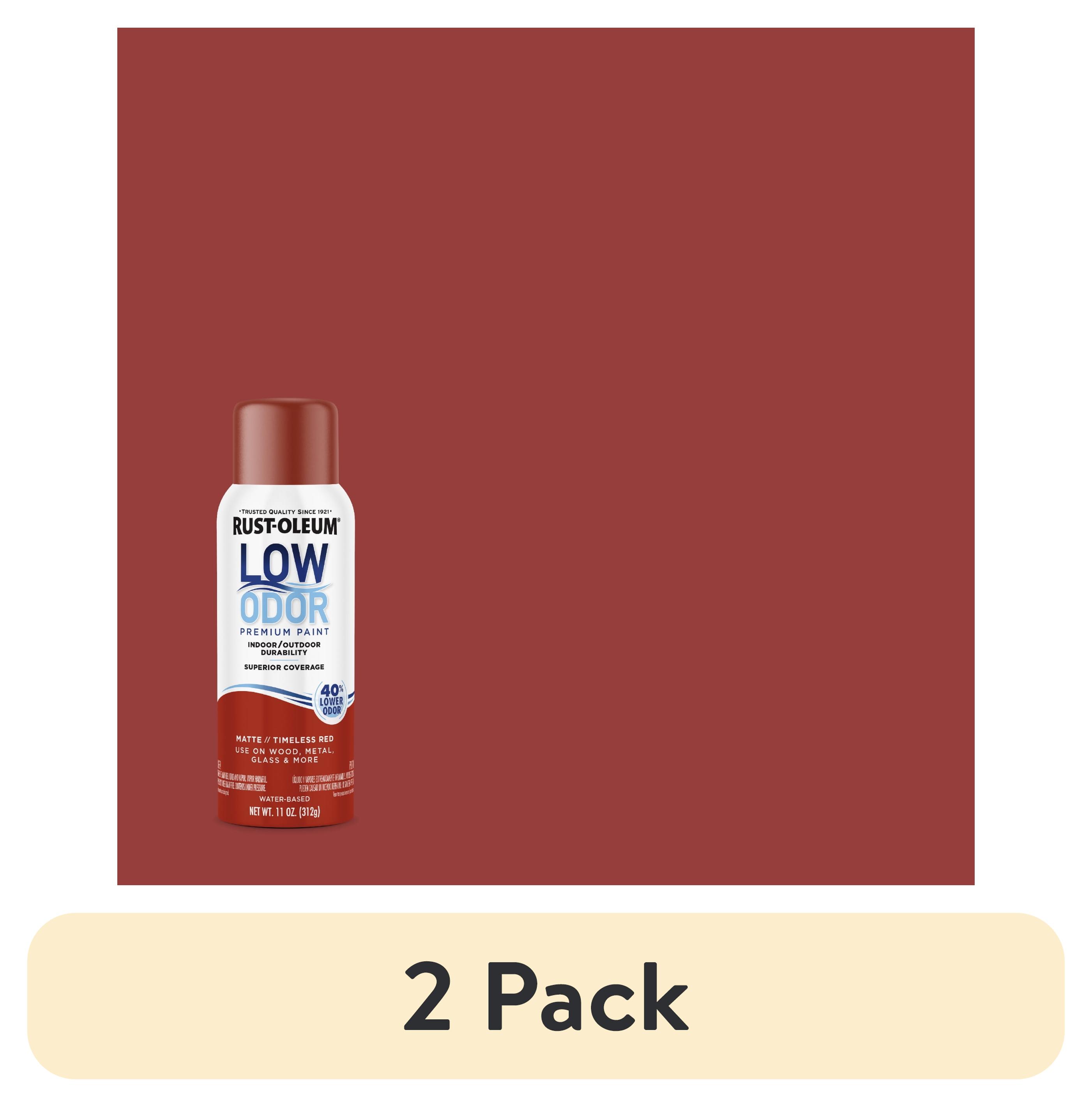 (2 pack) Timeless Red, Rust-Oleum Low Odor Premium Matte Spray Paint ...