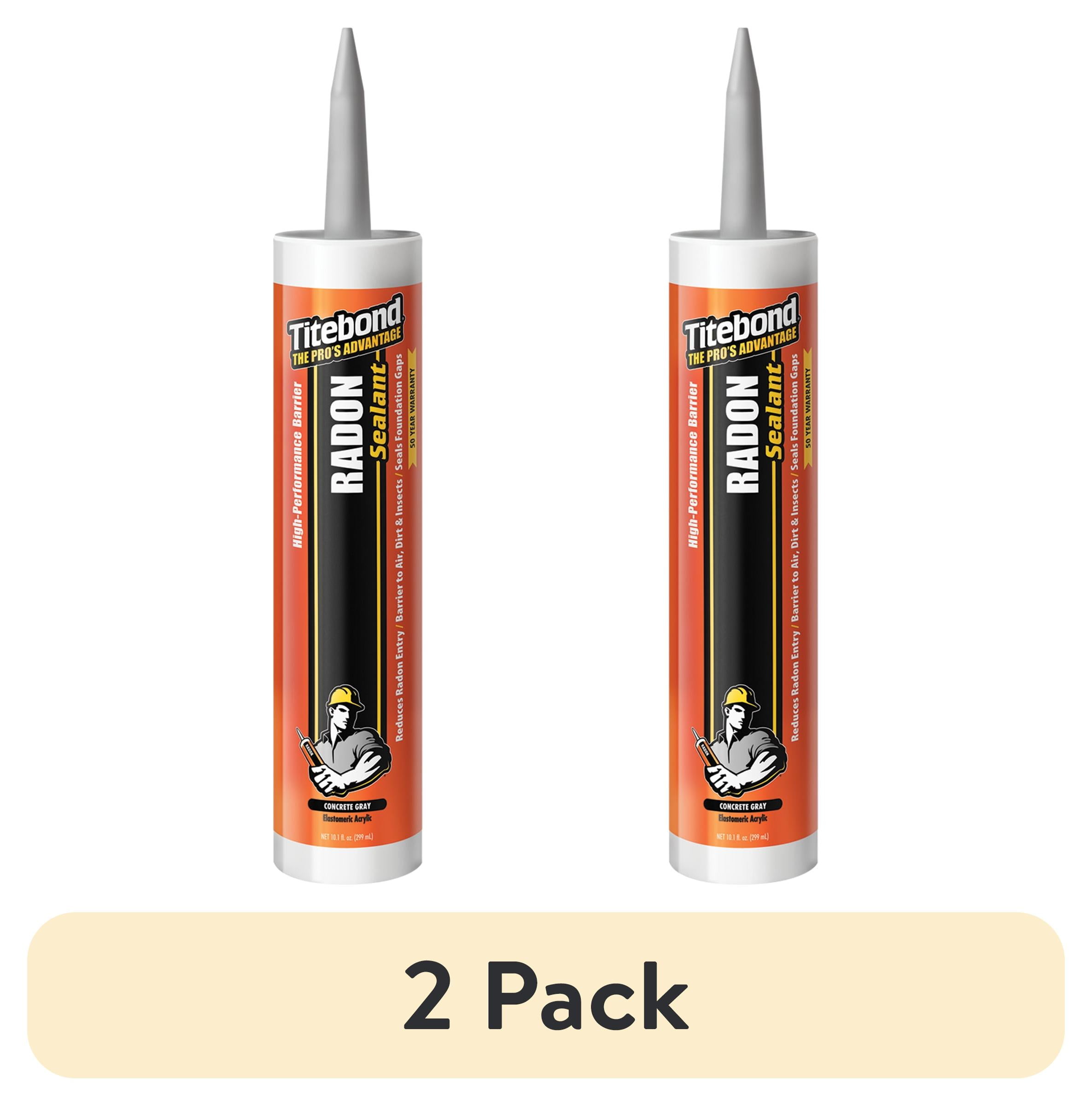 (2 pack) Titebond Radon Sealant, Concrete Gray 10.1 Oz – Elastomeric ...
