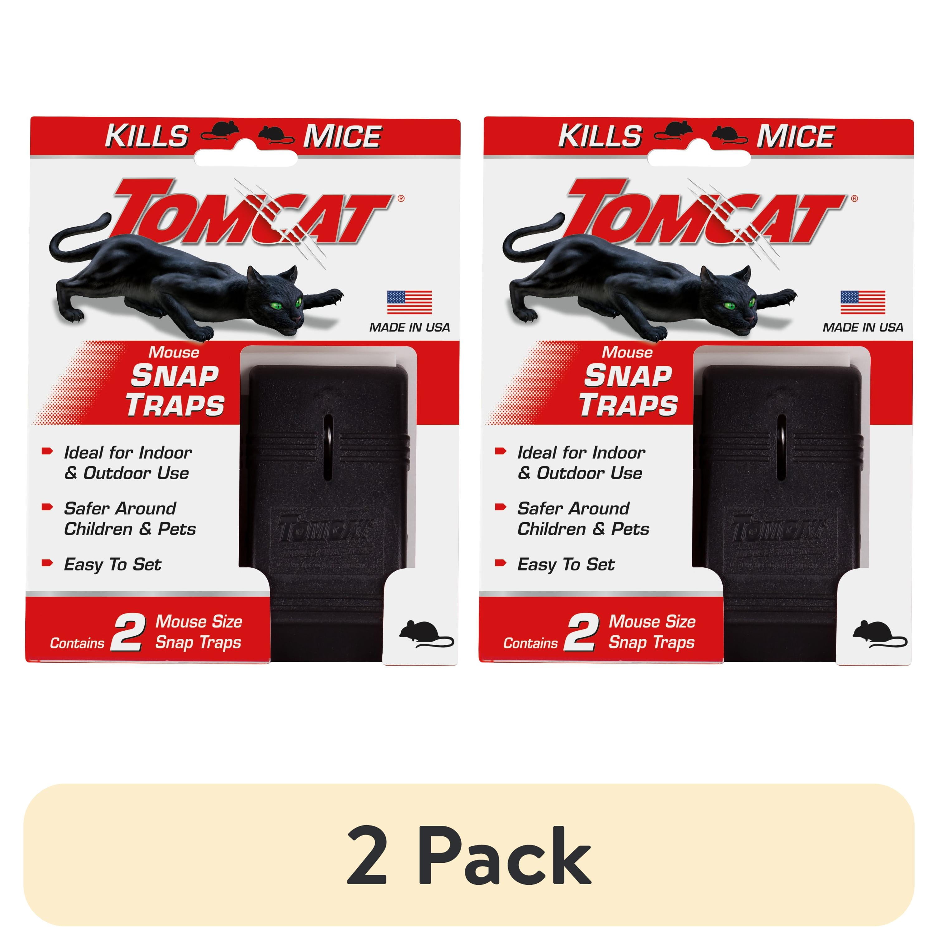 (2 pack) Tomcat Mouse Snap Traps, Contains 2 Traps, No-Touch Disposal, Easy to Set - Walmart.com