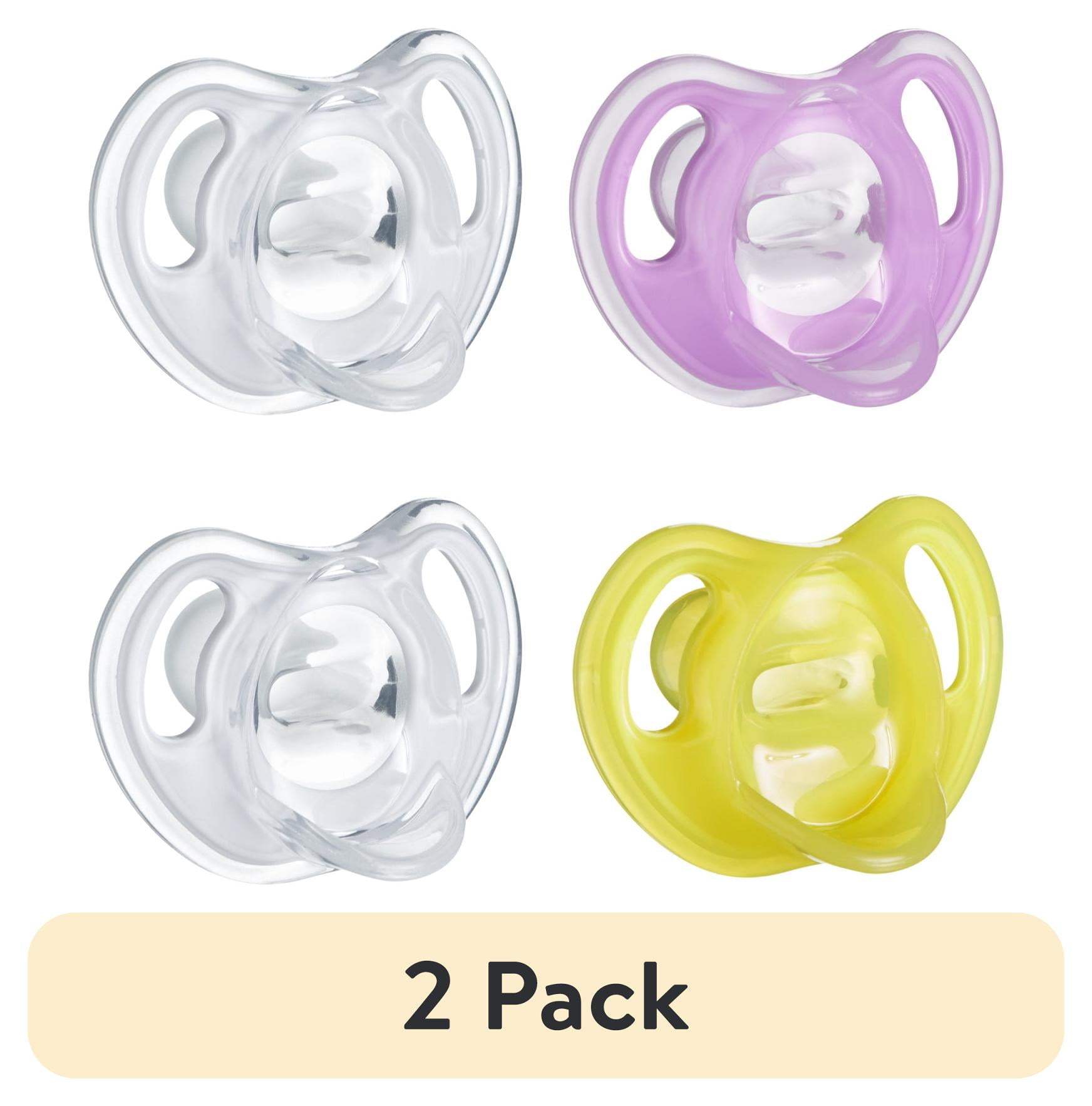 (2 pack) Tommee Tippee Ultra-Light Silicone Pacifier, 6-18m, 4-Count ...