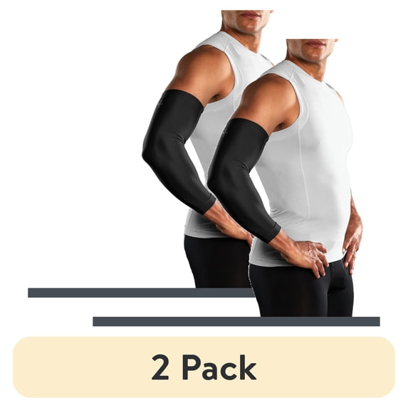 (2 pack) Tommie Copper Sport Spandex Compression Arm Sleeve, Black ...