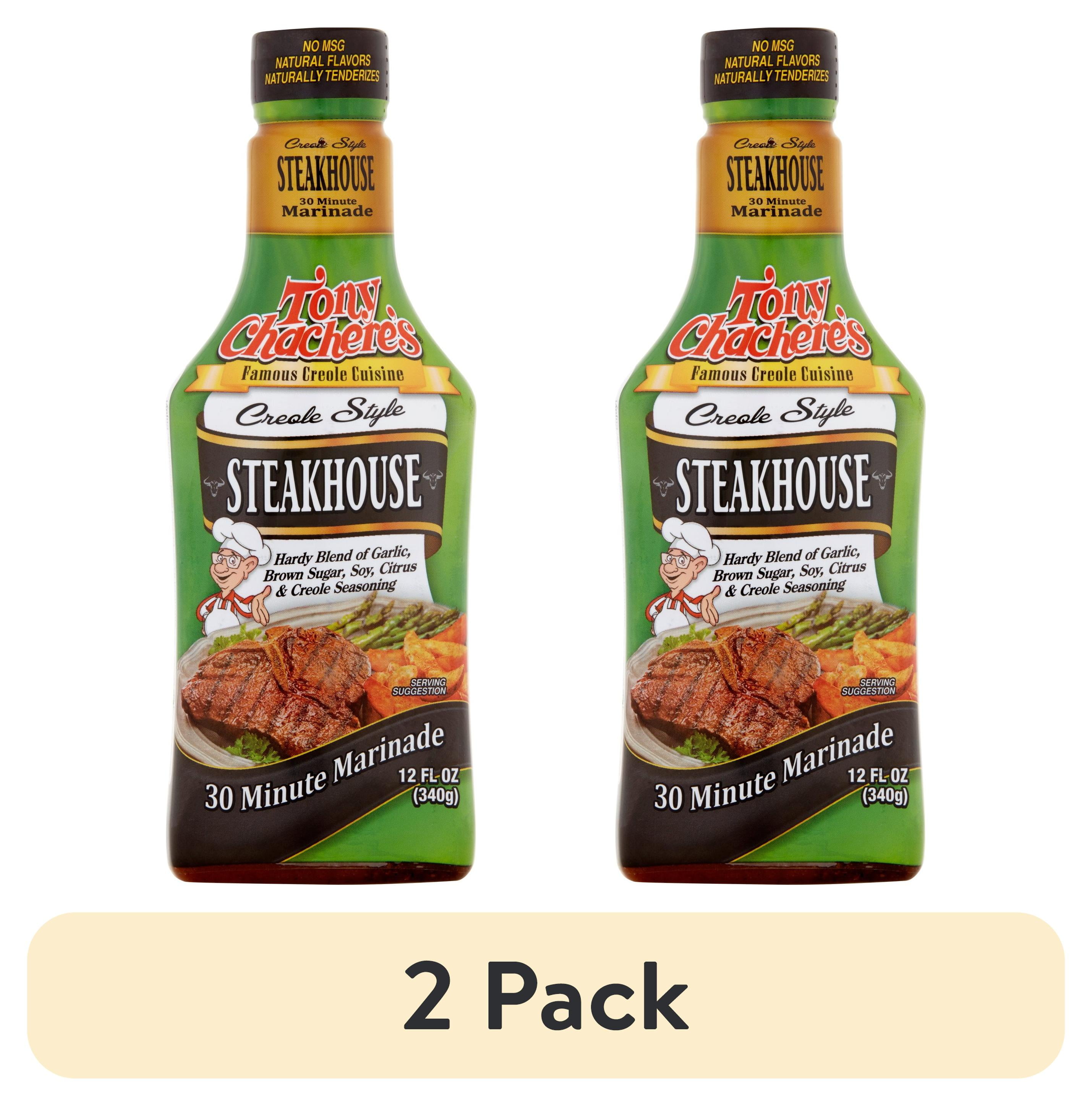 (2 pack) Tony Chachere’s, Marinade, Steakhouse, Cajun, Pourable, 12 fl ...