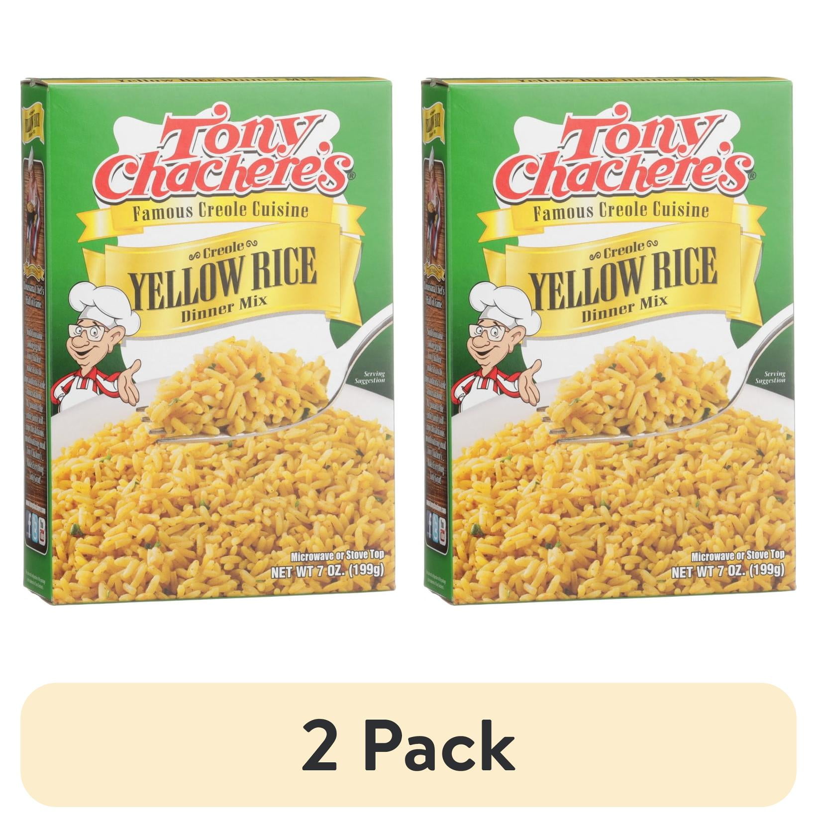 (2 pack) Tony Chachere’s, Yellow Rice, Dinner Mix, Cajun, 7 oz, Shelf ...