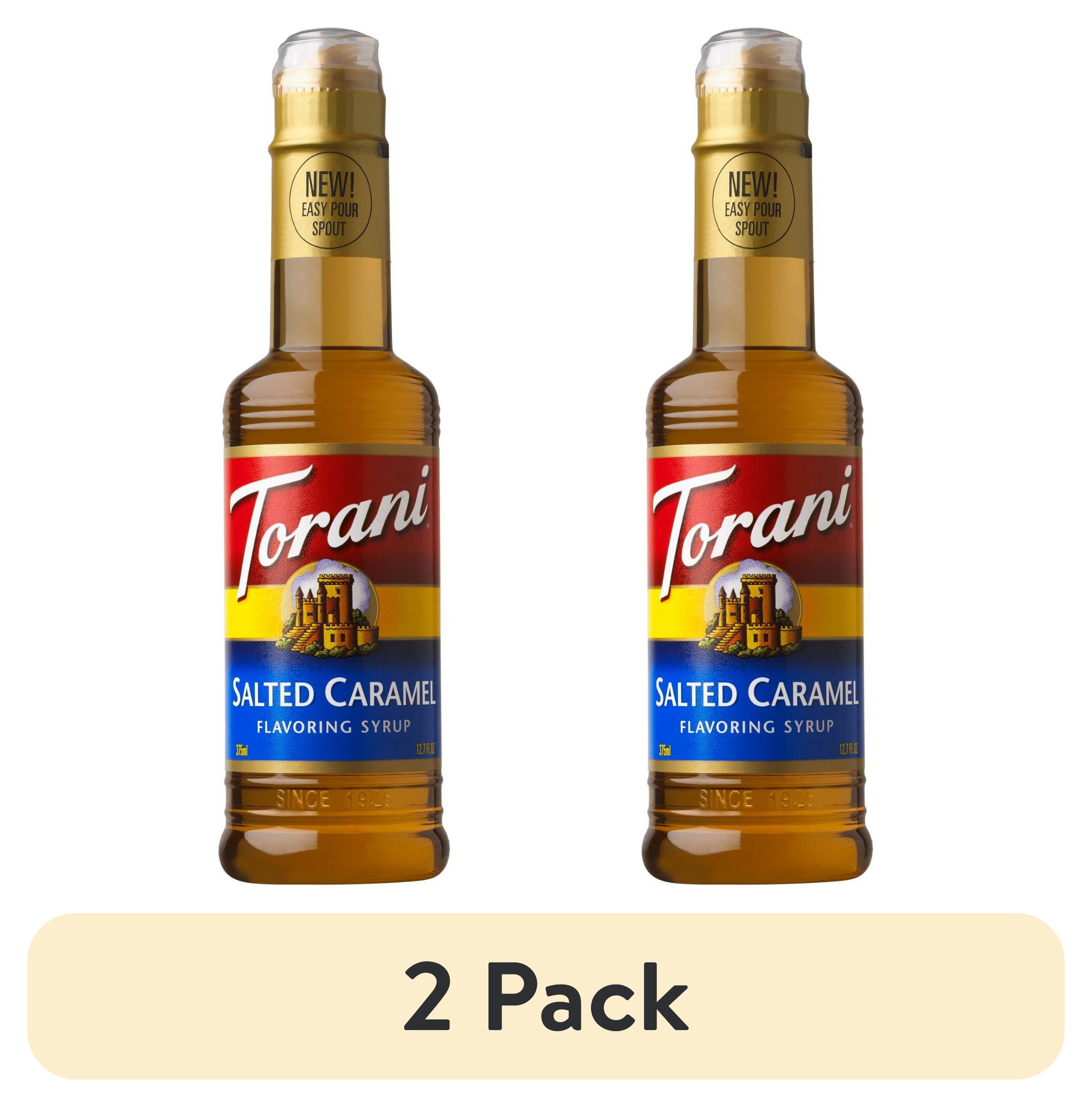 (2 pack) Torani Original Salted Caramel Syrup, Authentic Coffeehouse ...