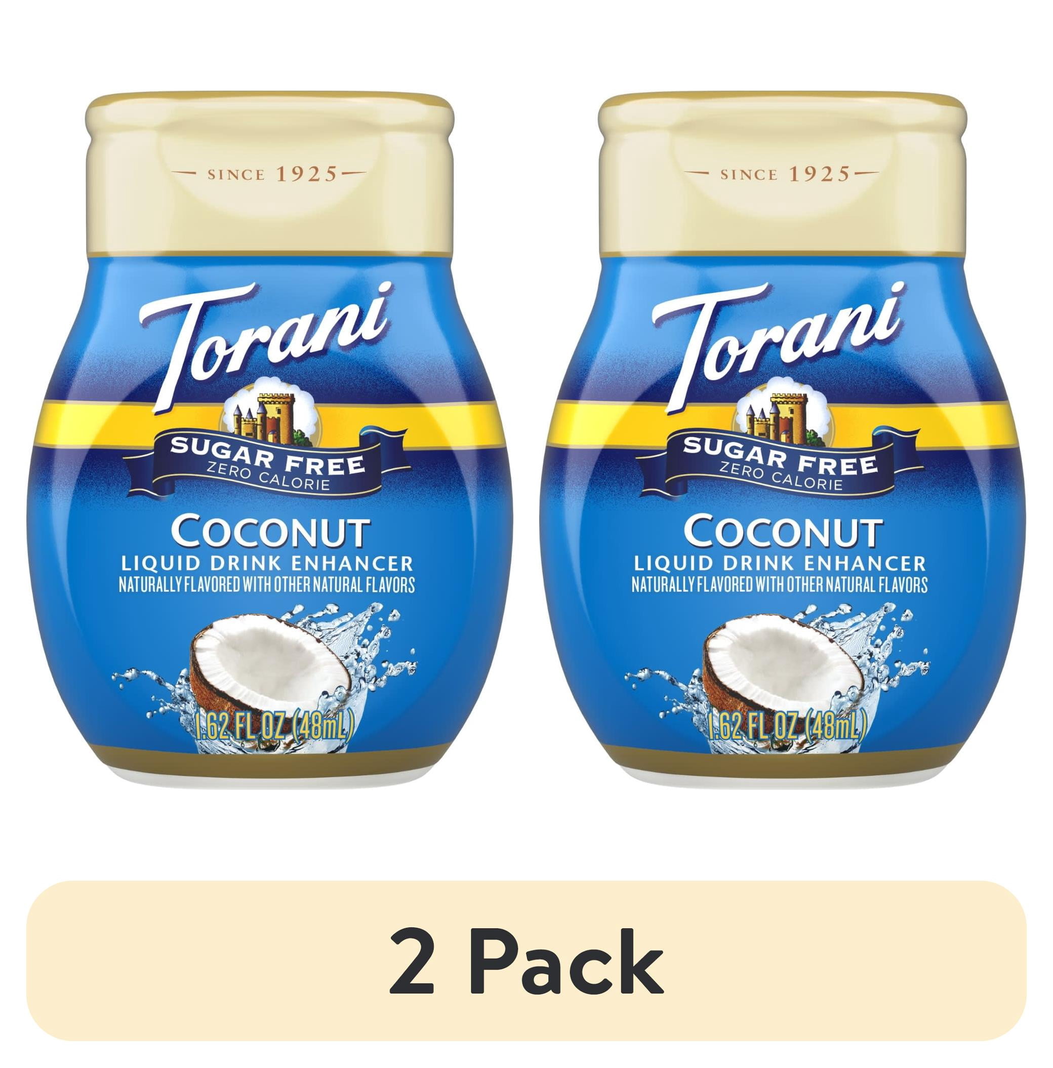 (2 pack) Torani Sugar Free Coconut Liquid Drink Enhancer, 1.62 fl oz ...