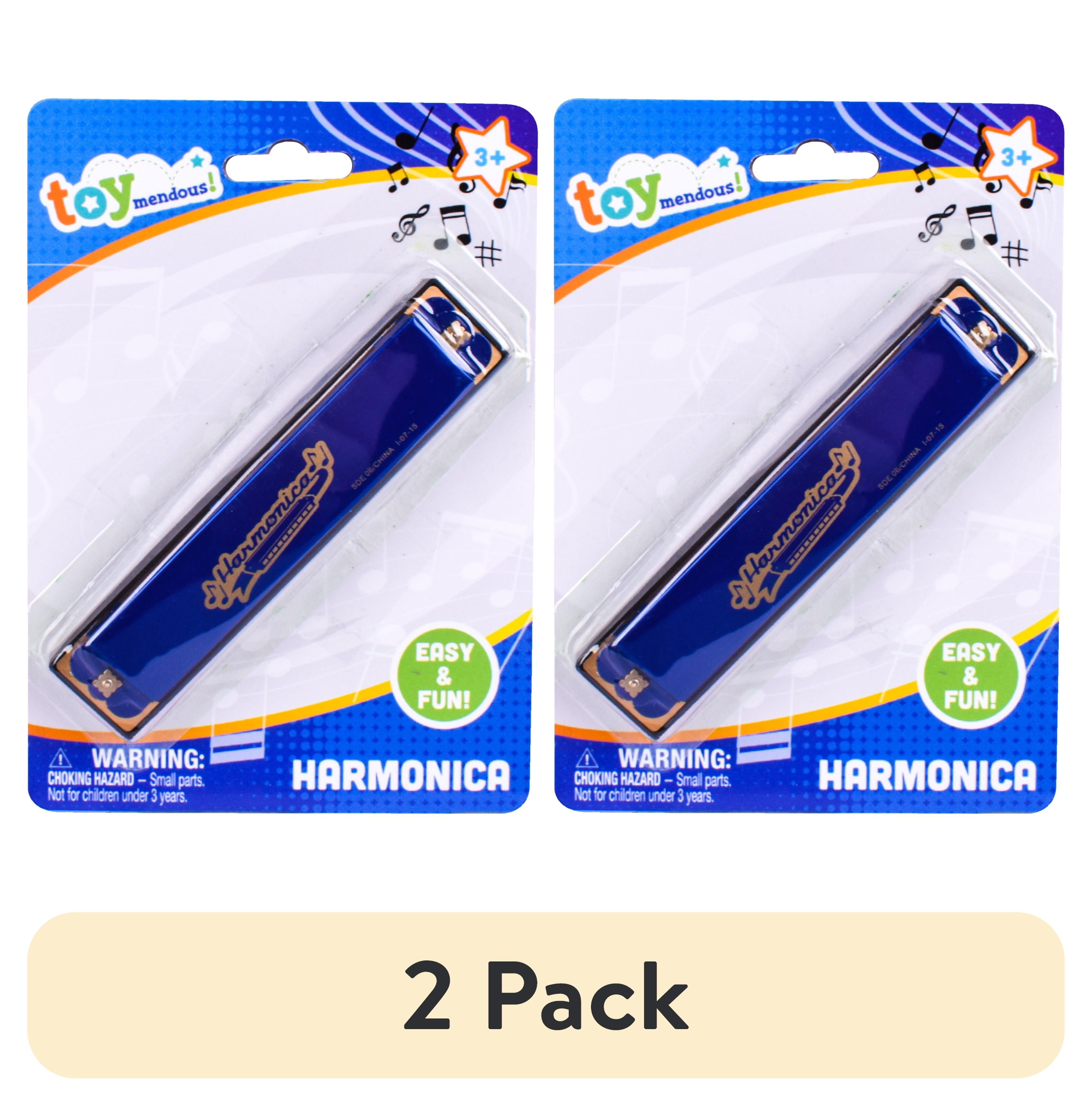 (2 pack) Toymendous Toy Harmonica - Colors May Vary, Children Ages 3 ...