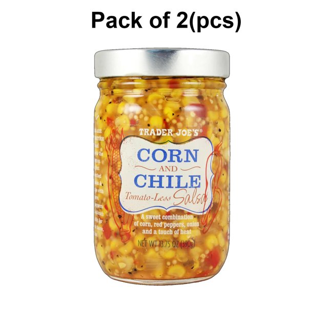 2 pack Trader Joe’s Corn and Chile Tomato-less Salsa - A Burst of Bold Flavors | 13.75 Oz ...
