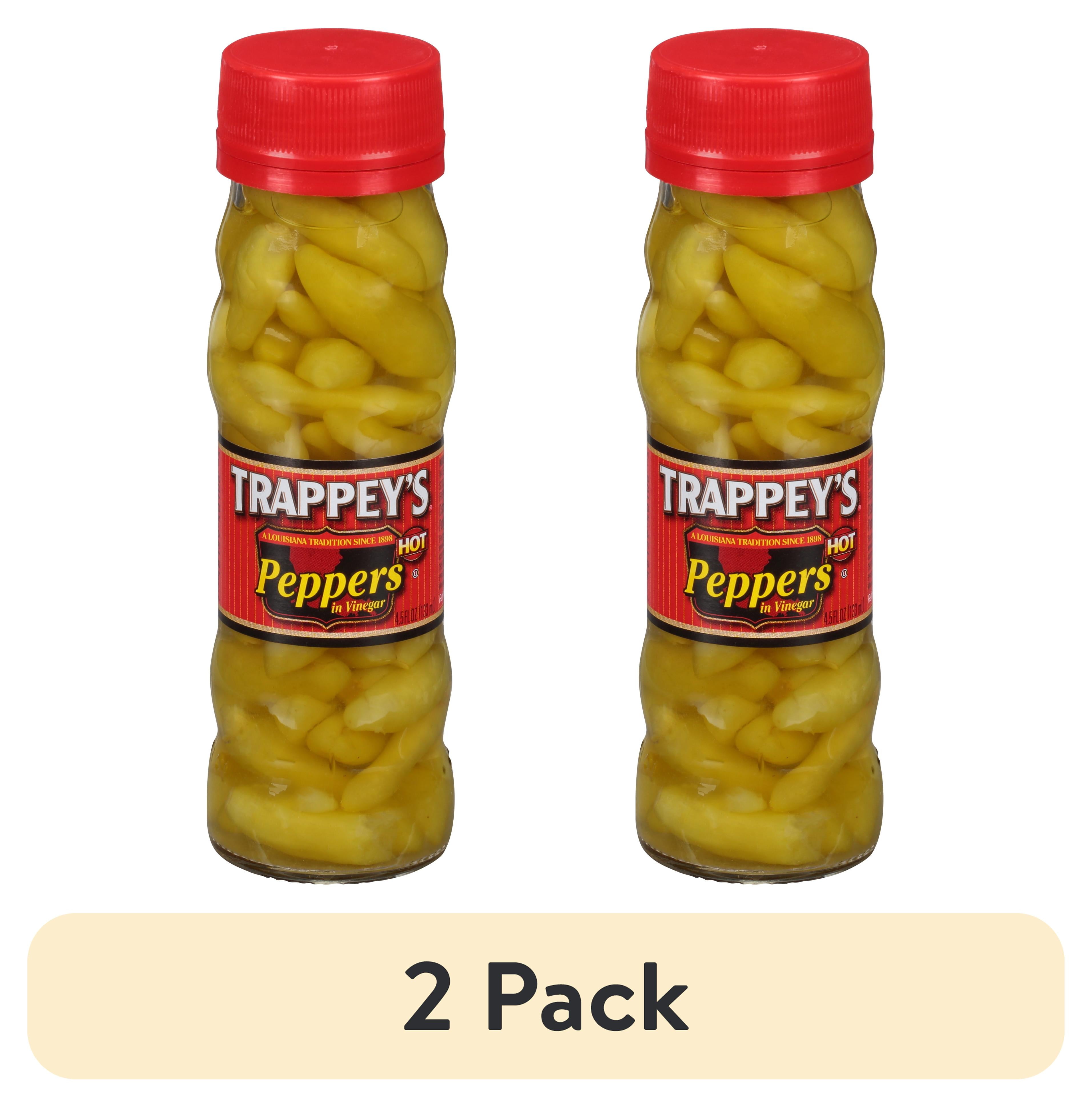 (2 pack) Trappey's Hot Peppers in Vinegar, 4.5-Ounce Glass Bottle - Walmart.com