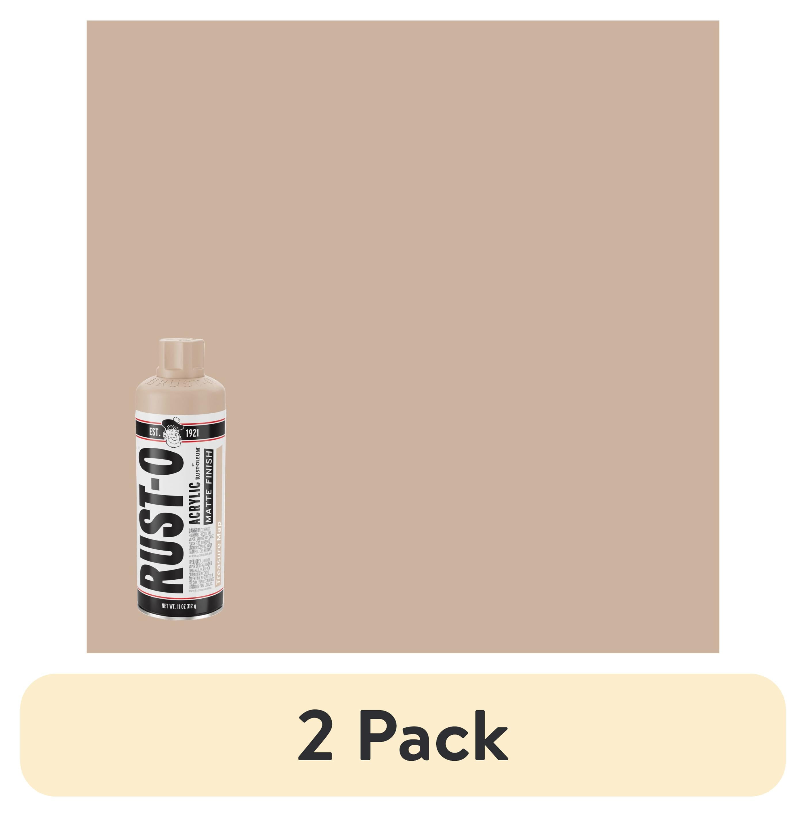 (2 pack) Treasure Map, Rust-Oleum Rust-O Acrylic Matte Spray Paint ...