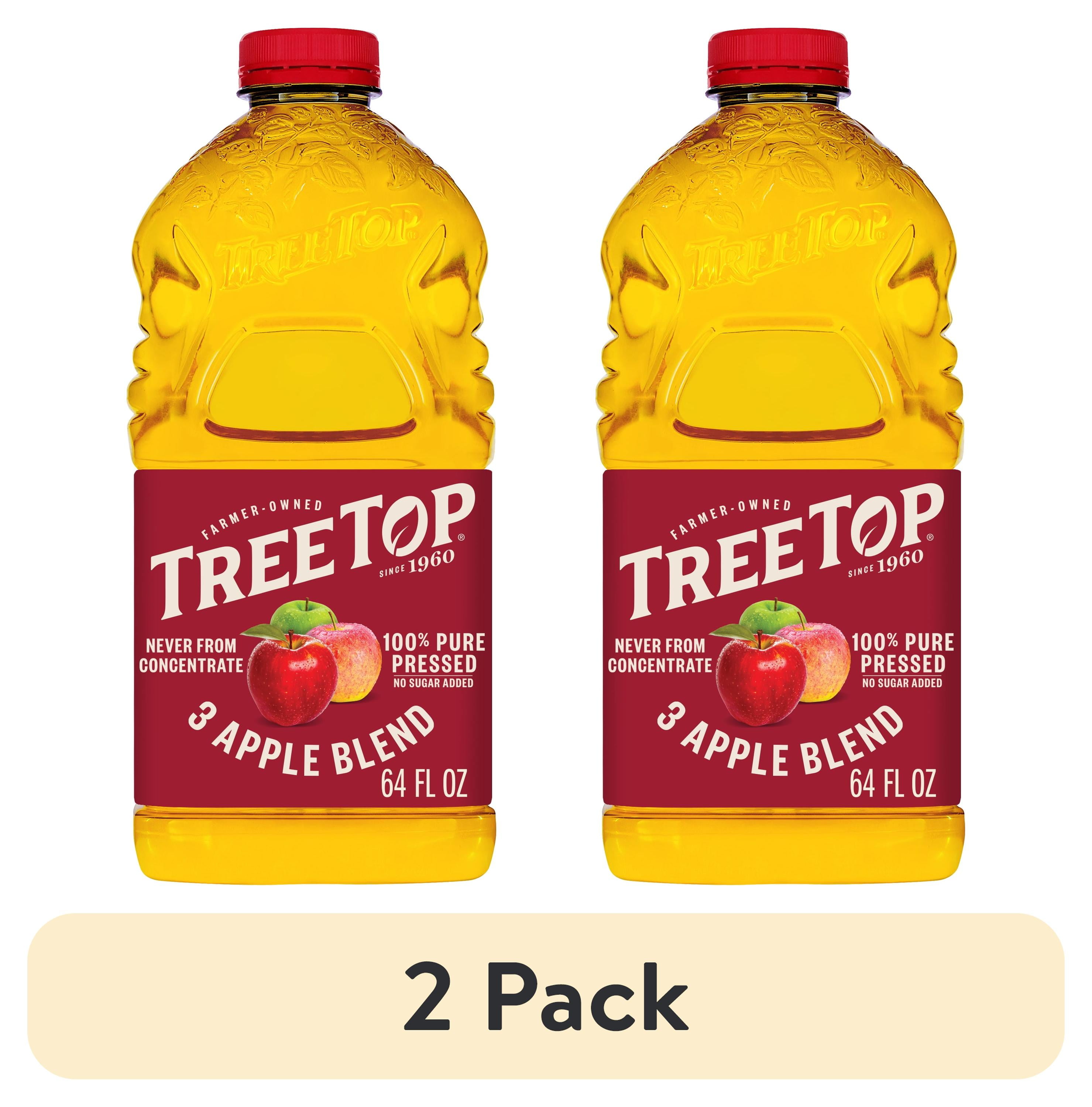 (2 pack) Tree Top 100% Pure Pressed 3 Apple Blend Juice, 64 fl oz ...