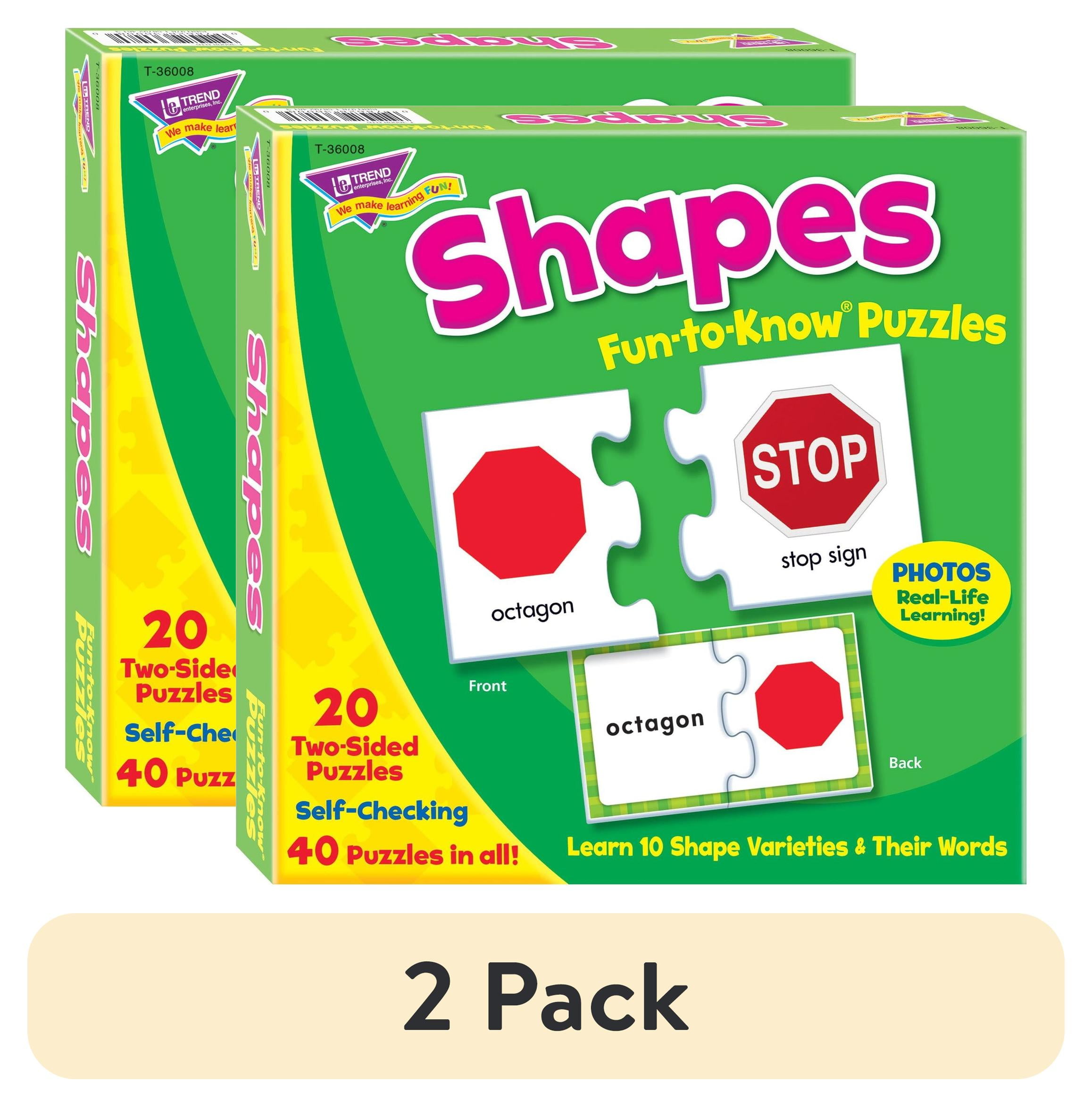 (2 pack) Trend Shapes Fun-to-Know® Puzzles - Walmart.com