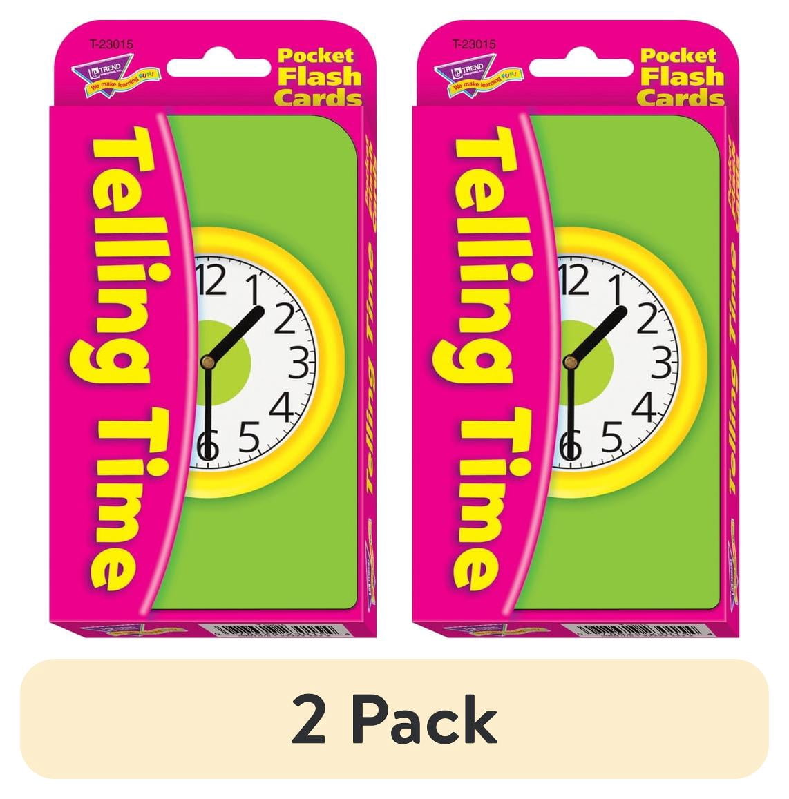 (2 pack) Trend, TEP23015, Telling Time Flash Cards, 56 / Box - Walmart.com