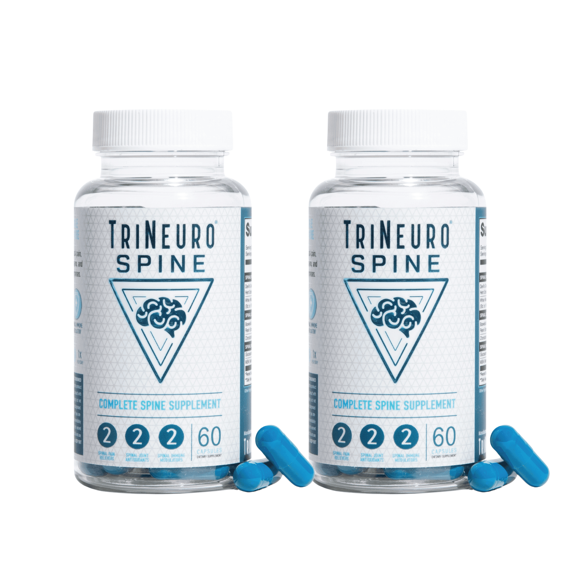 (2 pack) TriNeuro SPINE Supplement with Glucosamine, Chondroitin and ...