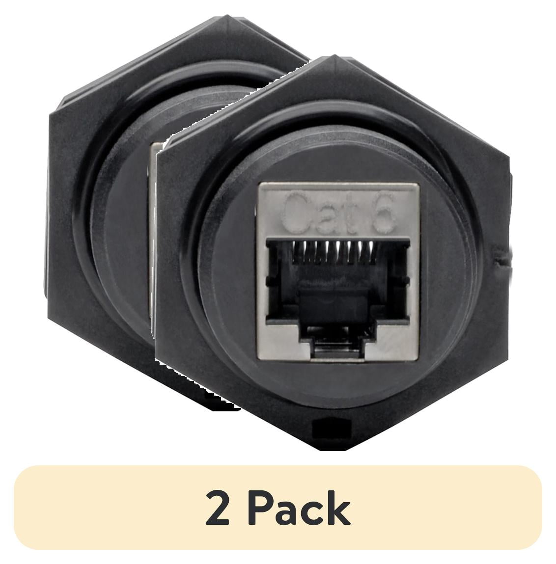 (2 pack) Tripp Lite RJ45 Bulkhead Coupler Cat5/Cat6 F/F Shielded ...