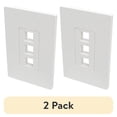 (2 pack) Tripp Lite Single-Gang 3-Port Universal Keystone Wall Plate ...