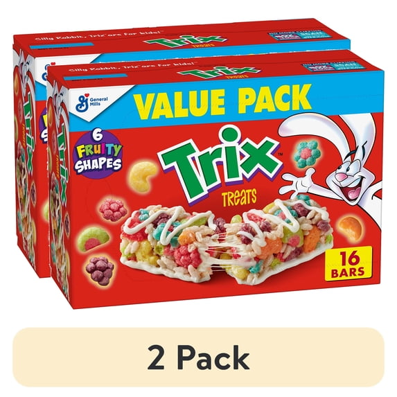 (2 pack) Trix Breakfast Cereal Treat Bars, Value Pack, 16 ct - Walmart.com