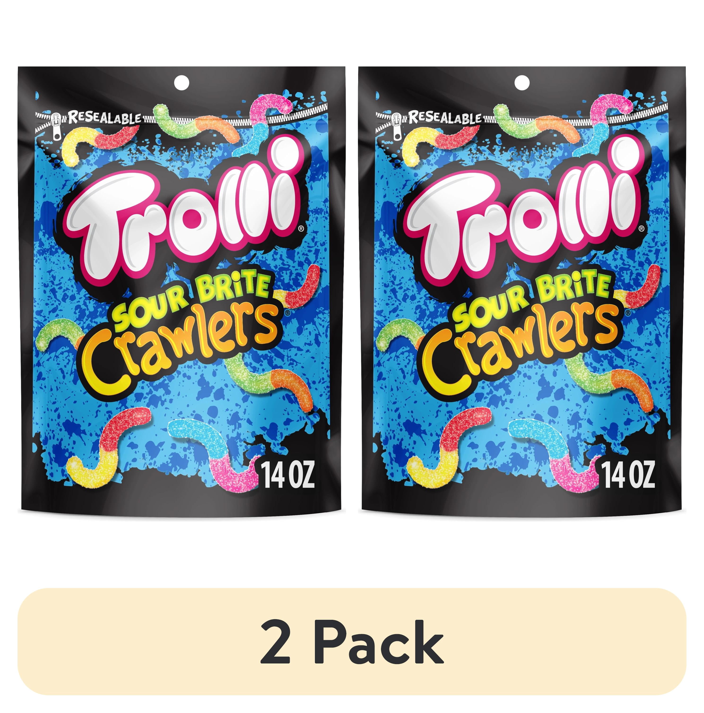 (2 pack) Trolli Sour Brite Crawlers Candy, Cherry-Lemon, Strawberry ...