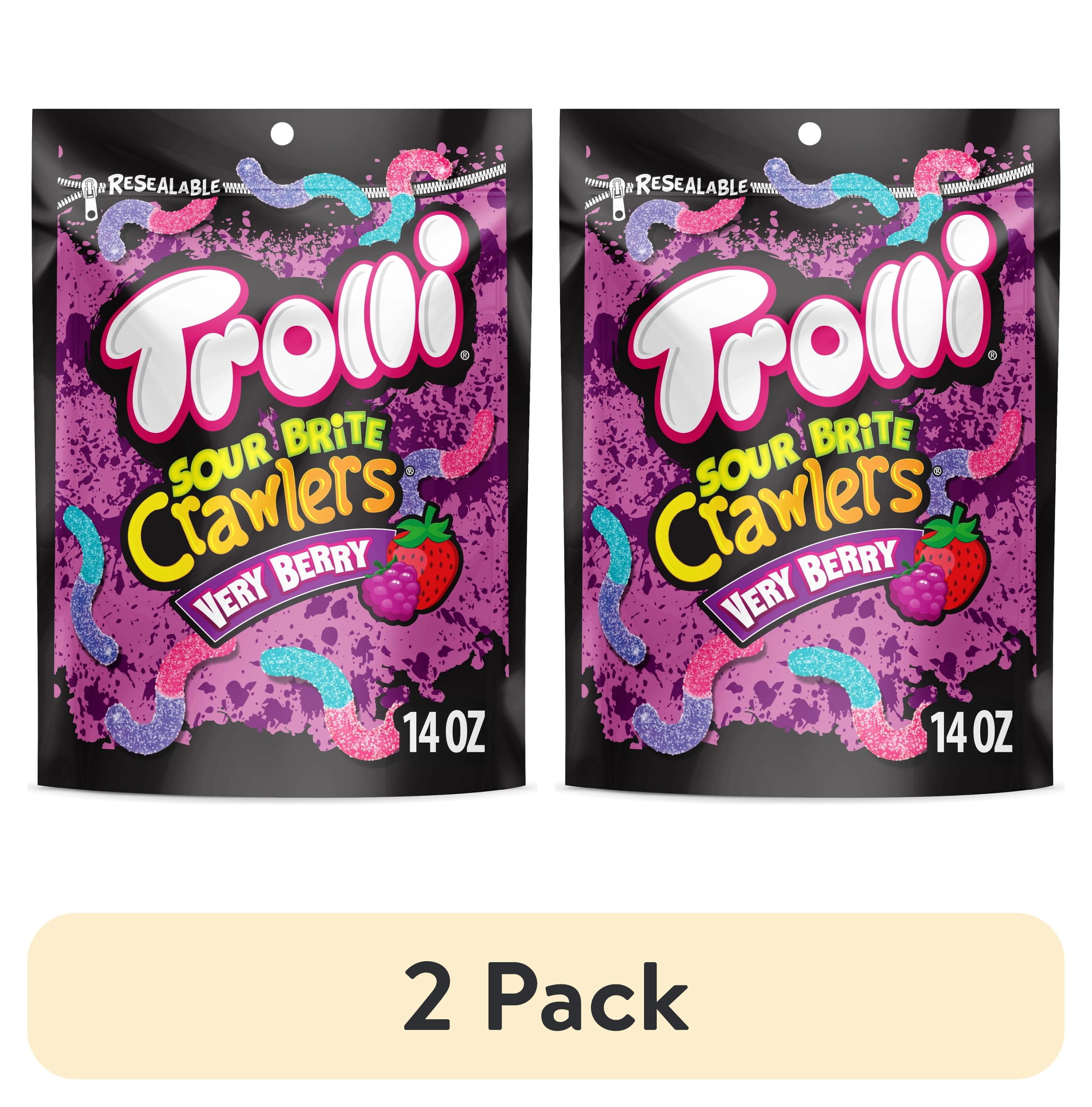 (2 pack) Trolli Sour Brite Crawlers, Candy, Very Berry, Sweet and Sour ...