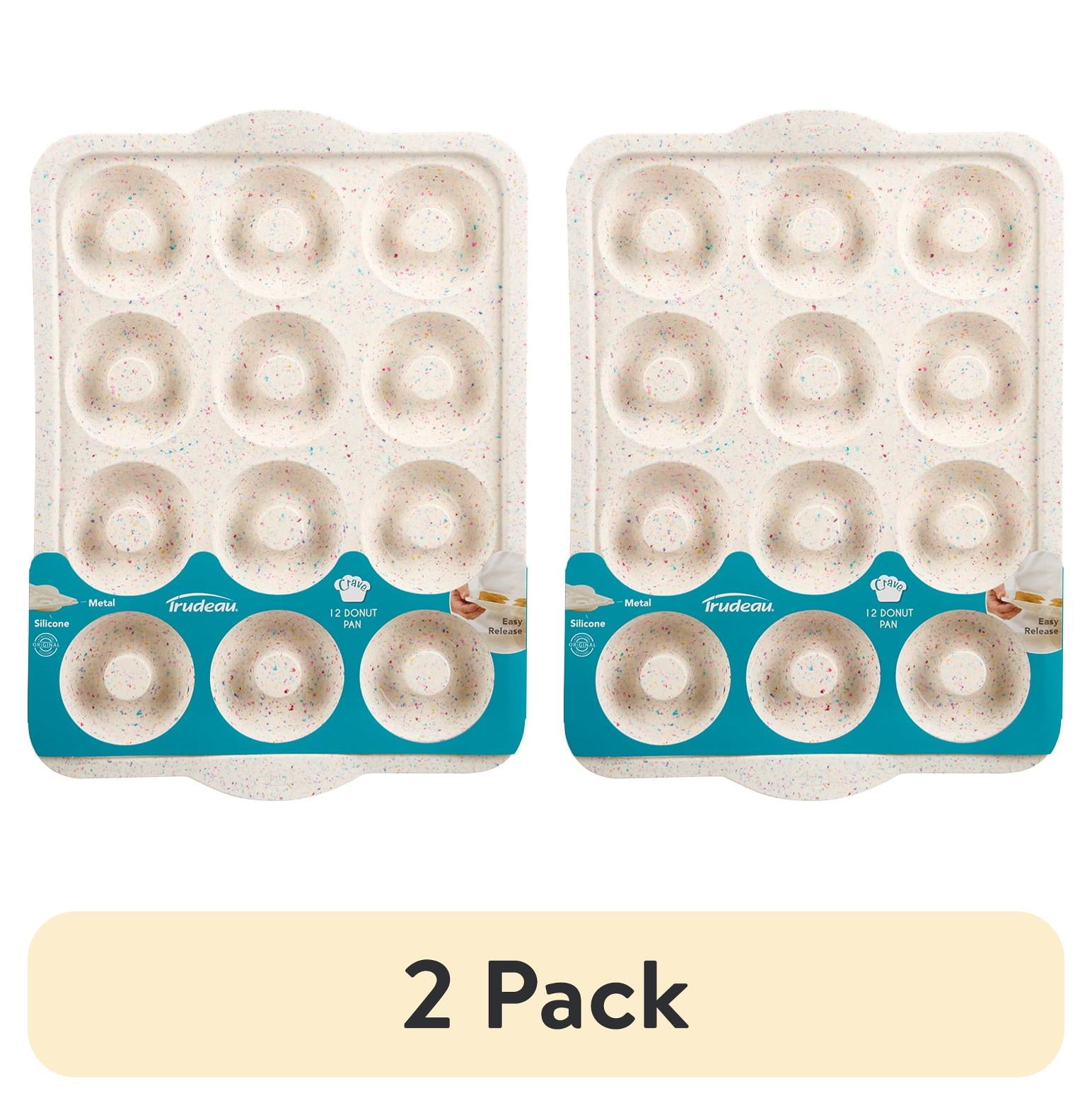 Trudeau Silicone 12 Count Nonstick Donut Pan, Multicolor Confetti ...