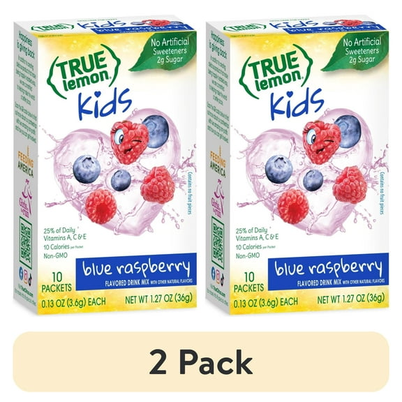 True Lemon Kids Crisp Apple Drink Mix, Low Sugar, No Artificial ...