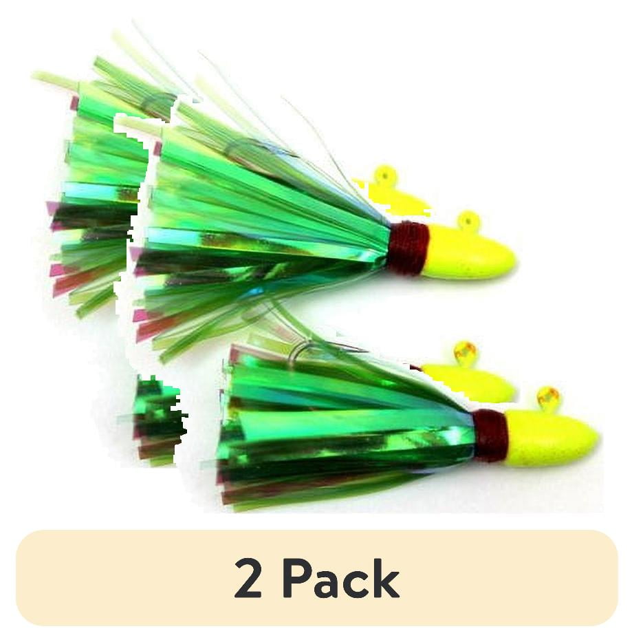 (2 pack) Tsunami Pompano Bucktail Jig Fishing Lure, Chartreuse, 1/4 oz ...