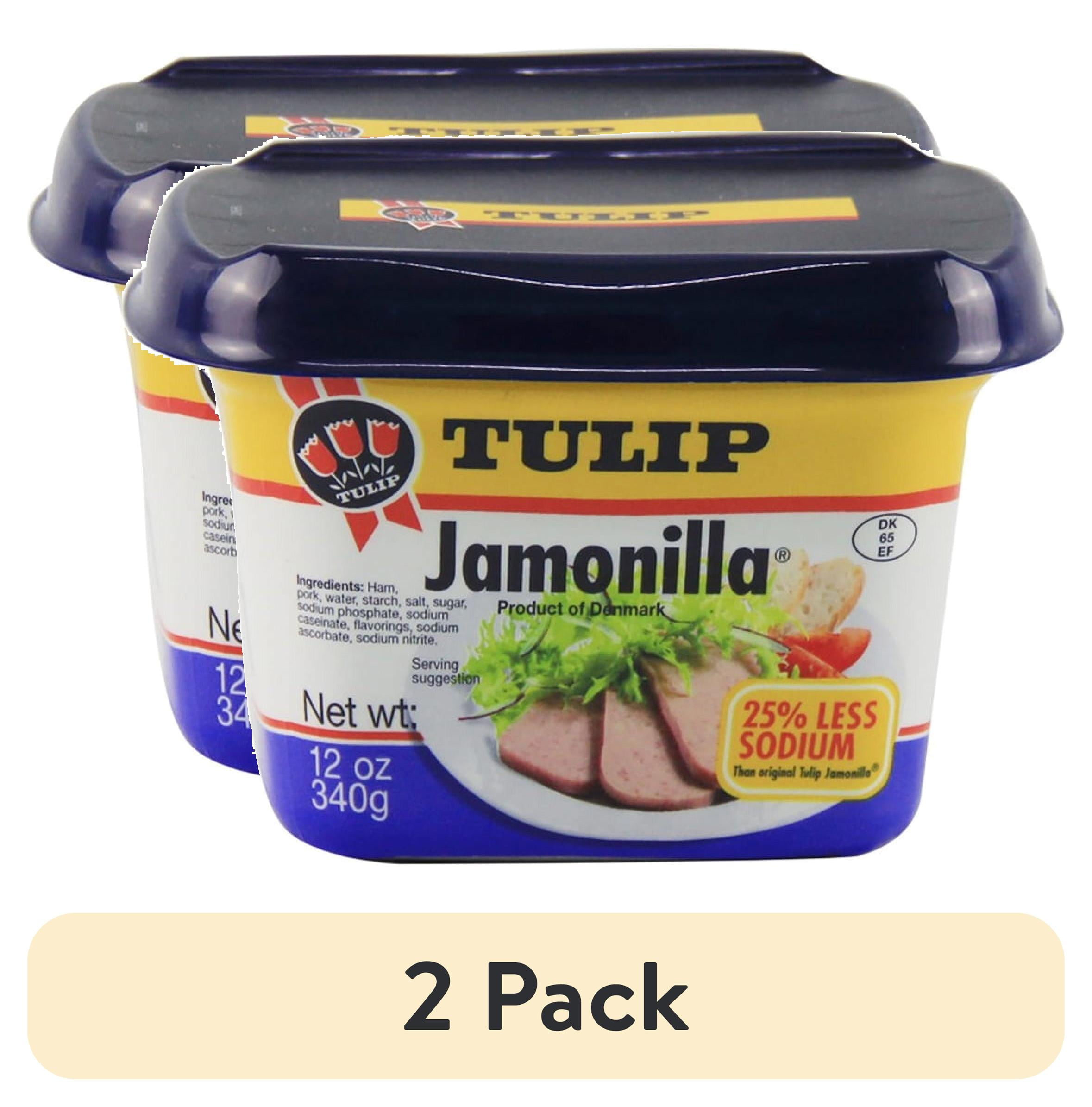 (2 pack) Tulip Jamonilla 25% Reduced Sodium Canned Meat, 12 oz Cup ...