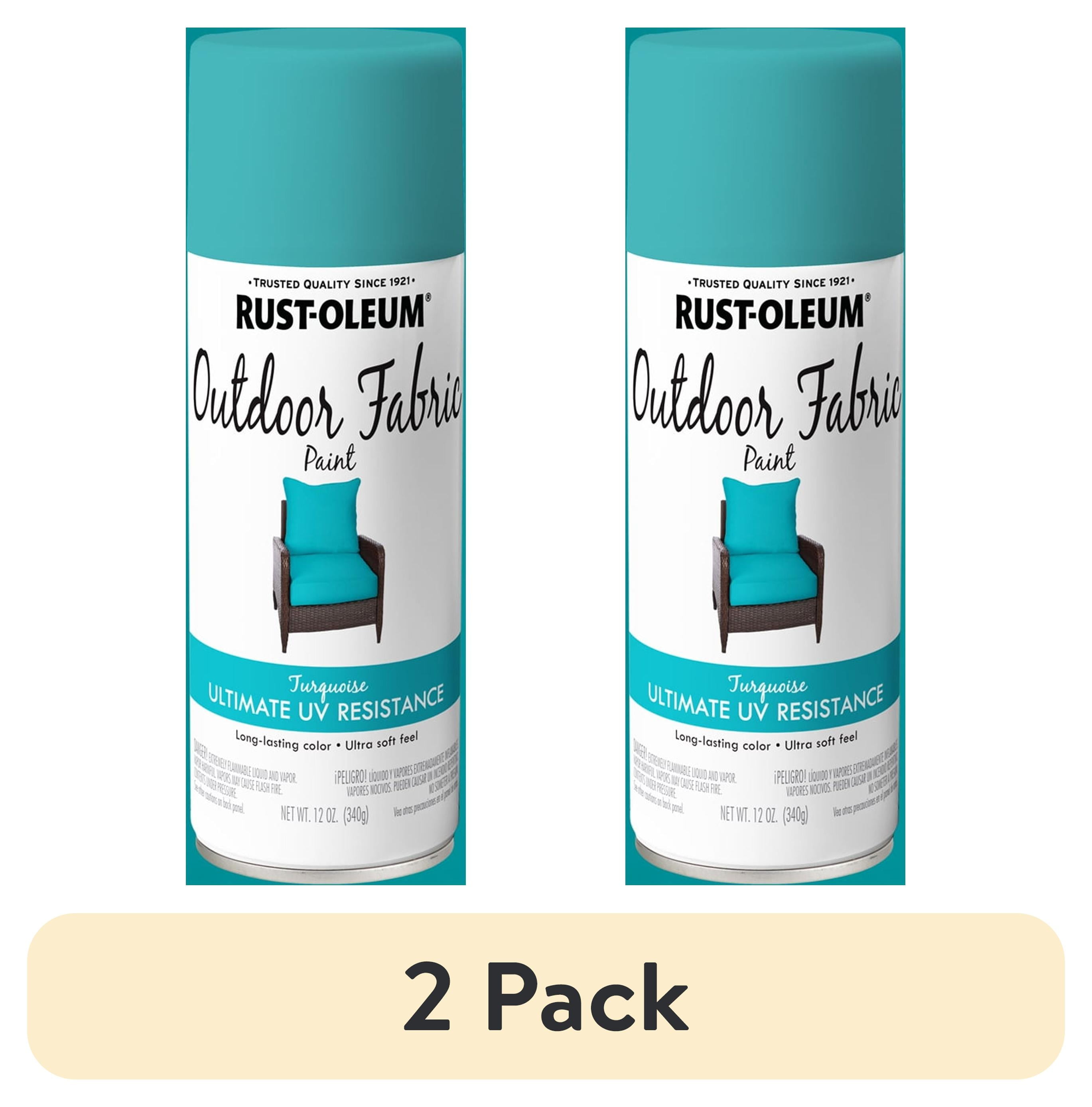 (2 pack) Turquoise, Rust-Oleum Specialty Matte Outdoor Fabric Spray Paint- 12 oz, 6 Pack ...