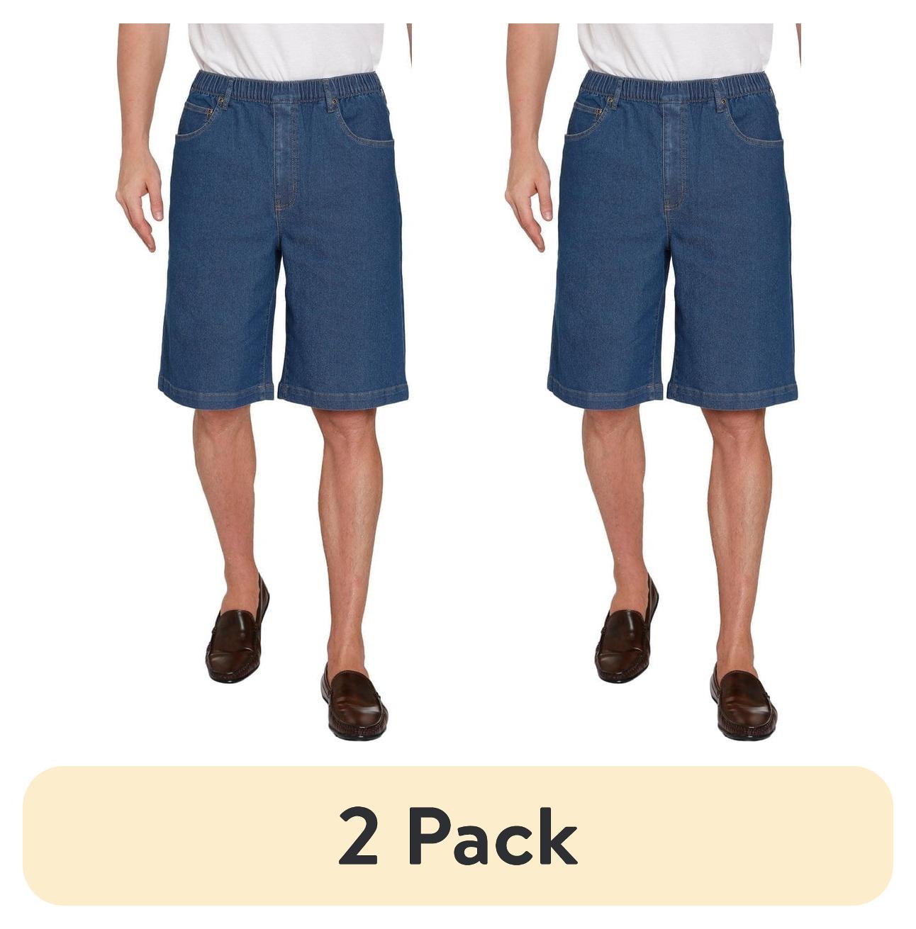 (2 pack) Turtle Bay New York Men's Stretch Waist Pull On Shorts in ...